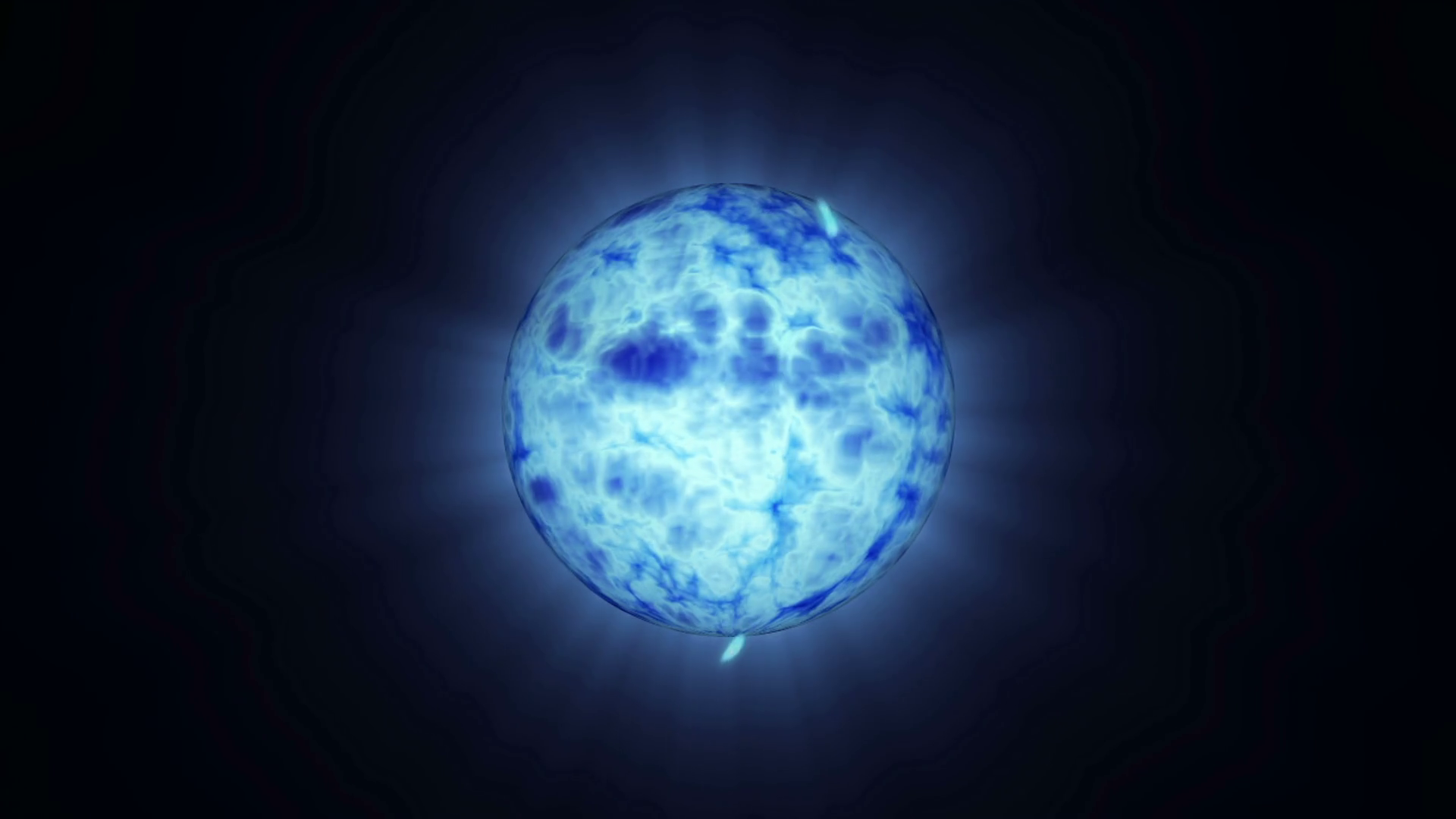 Blue sun eruption fantasy, as animated graphics for an energy abstract ...