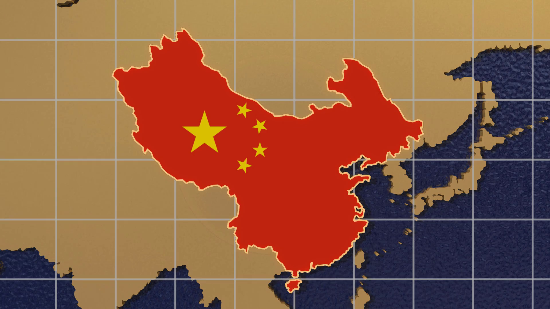 Earth Map With China Filled With Flag Name Stock Motion Graphics SBV ...