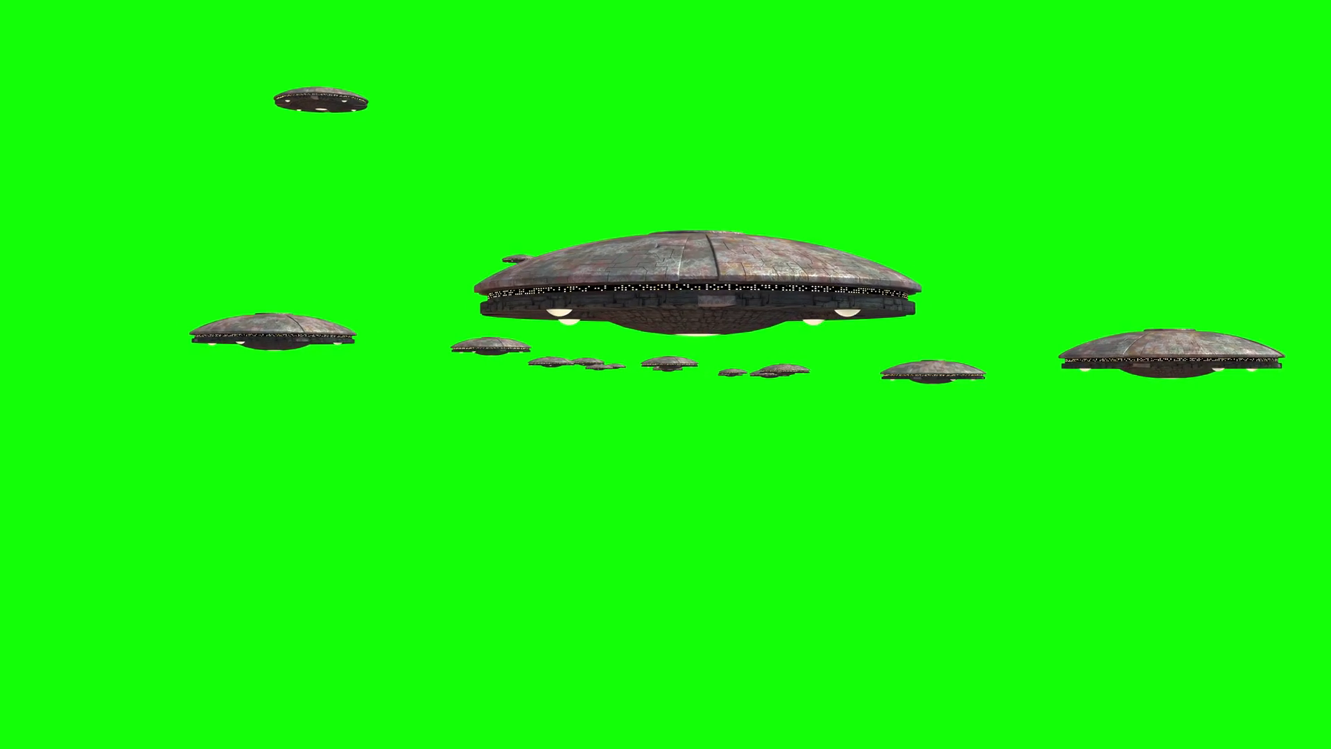Green Screen Loop Of Alien Spaceships Flying Stock Motion Graphics SBV ...