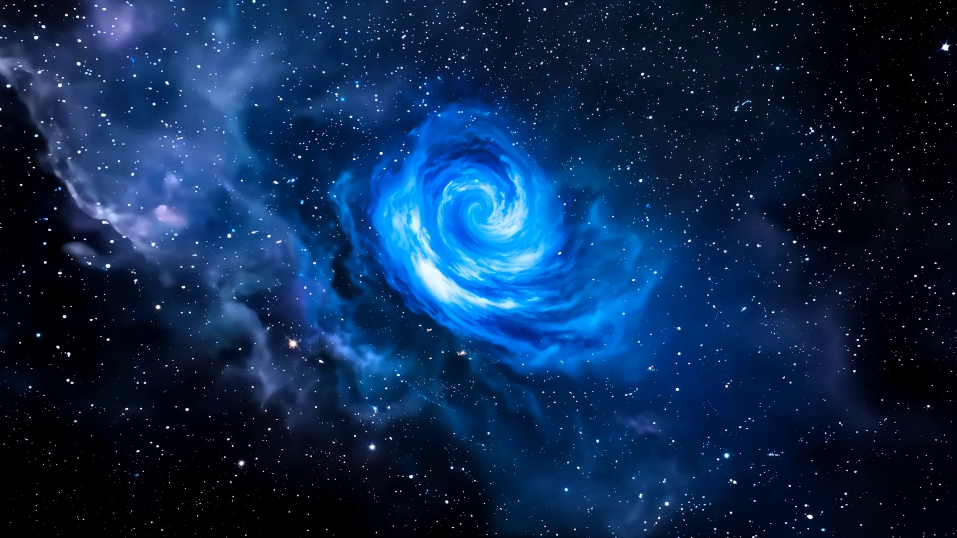 Vibrant Blue Nebula Spinning Through Vast Stock Footage SBV-352269415 ...