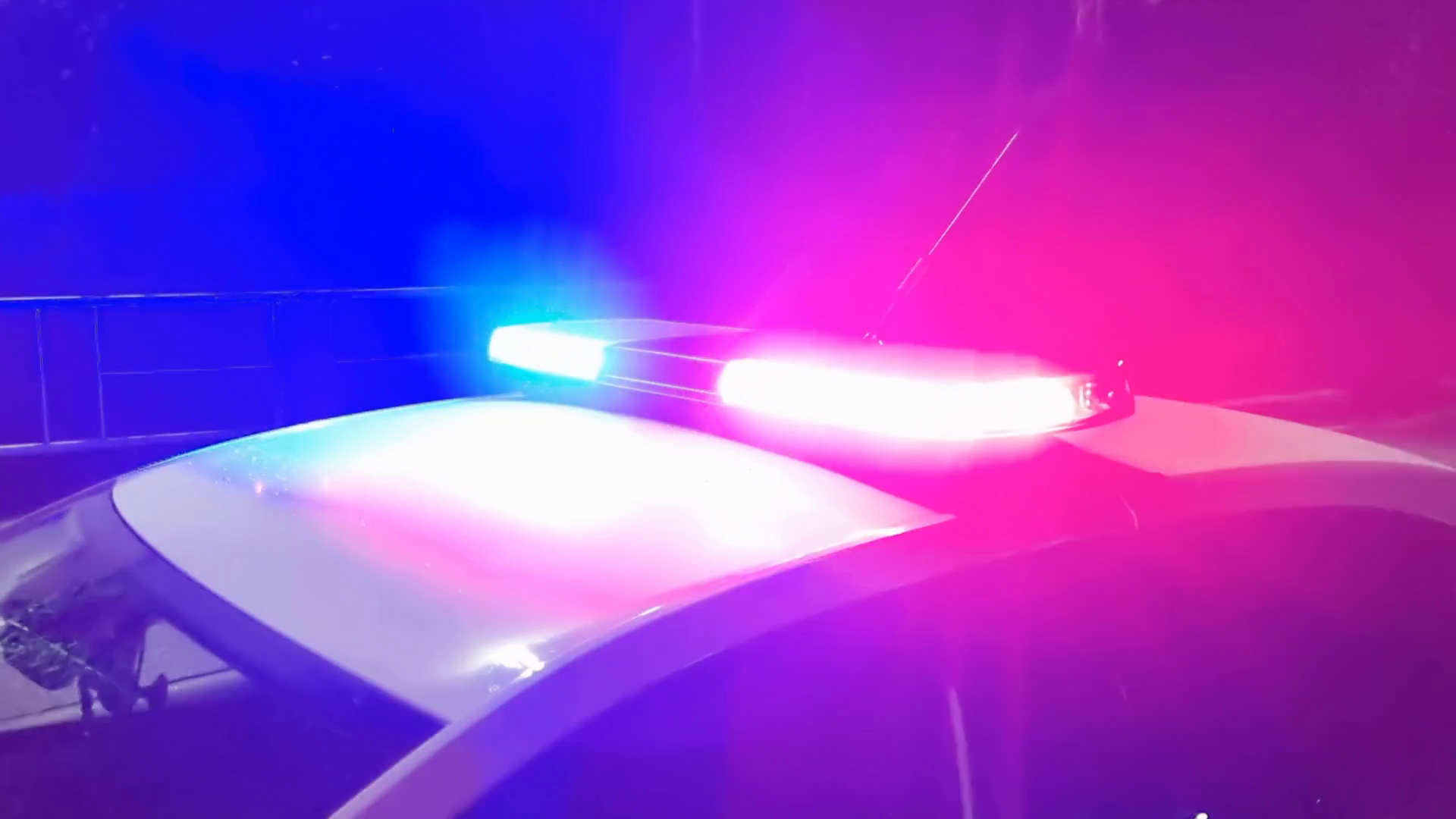 Police Lights Flashing Close Up At Night At Stock Footage SBV-348540639 ...