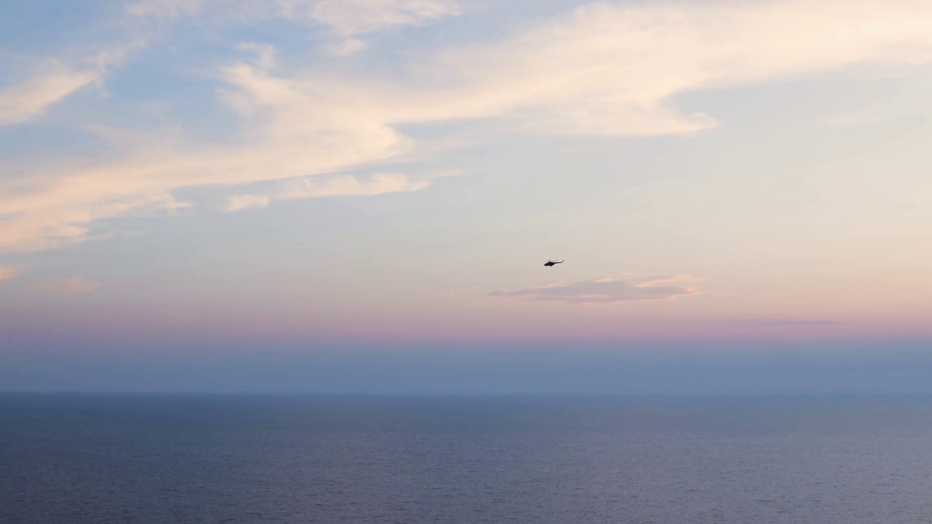 Aerial View Of Helicopter Flying Over Sea Stock Footage SBV-348556441 ...