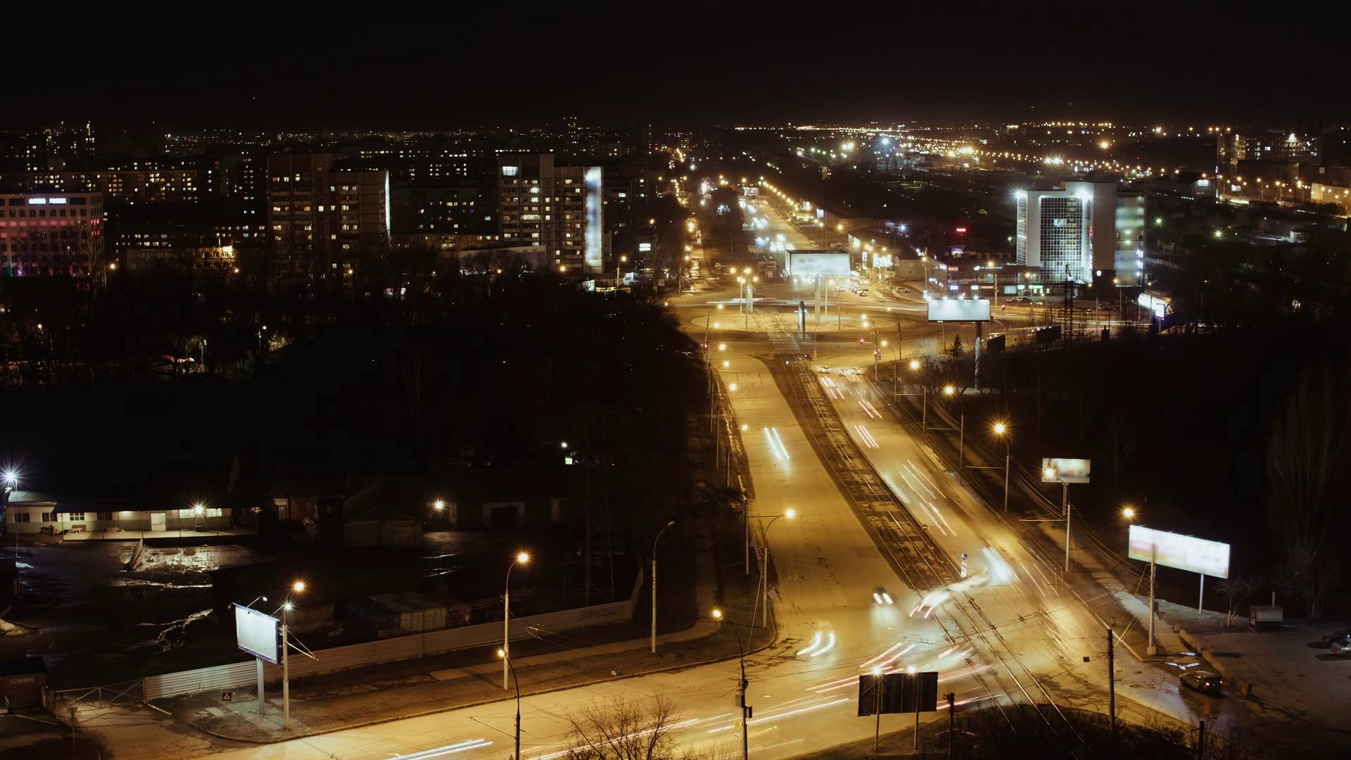 City Traffic At Night Time Lapse Cars Are Stock Footage SBV-338594423 ...
