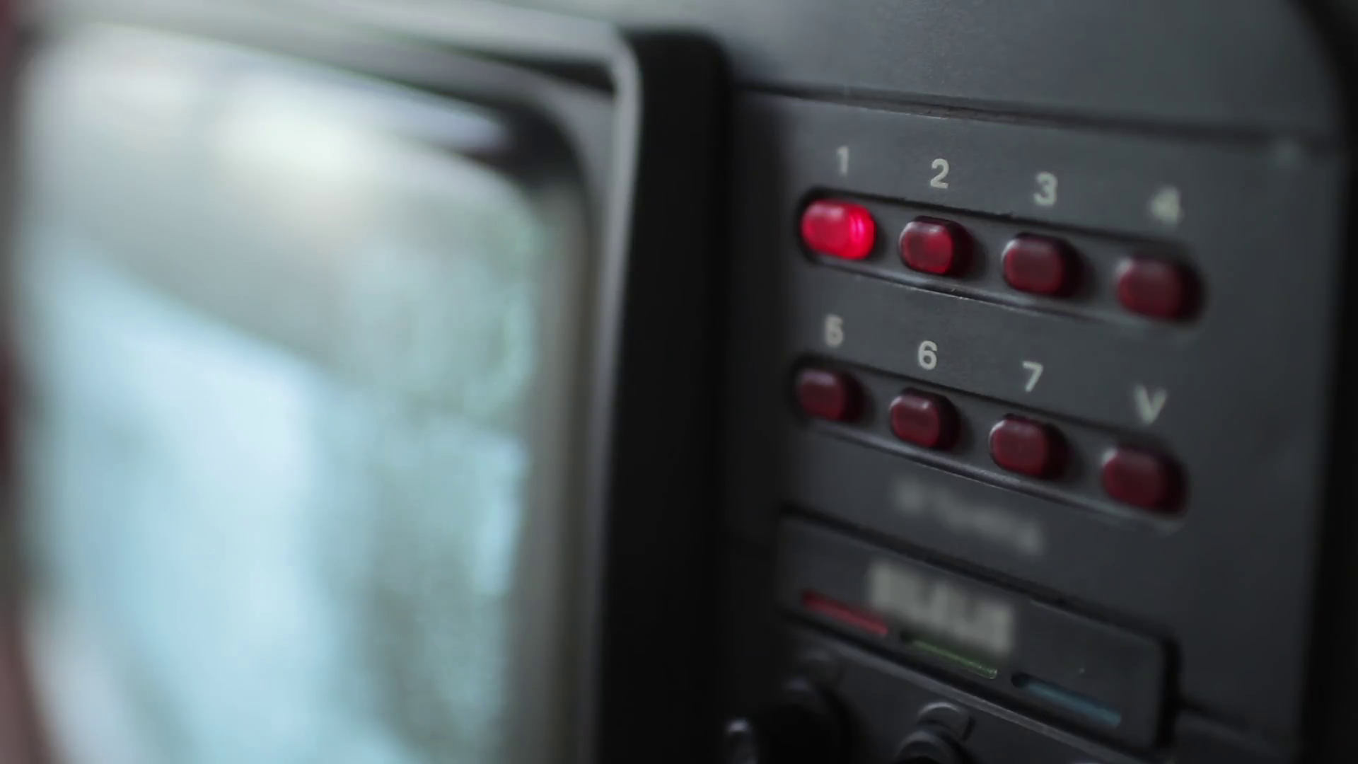 Close Up Of Channel Switching On Old Tv Stock Footage SBV-338650142 ...