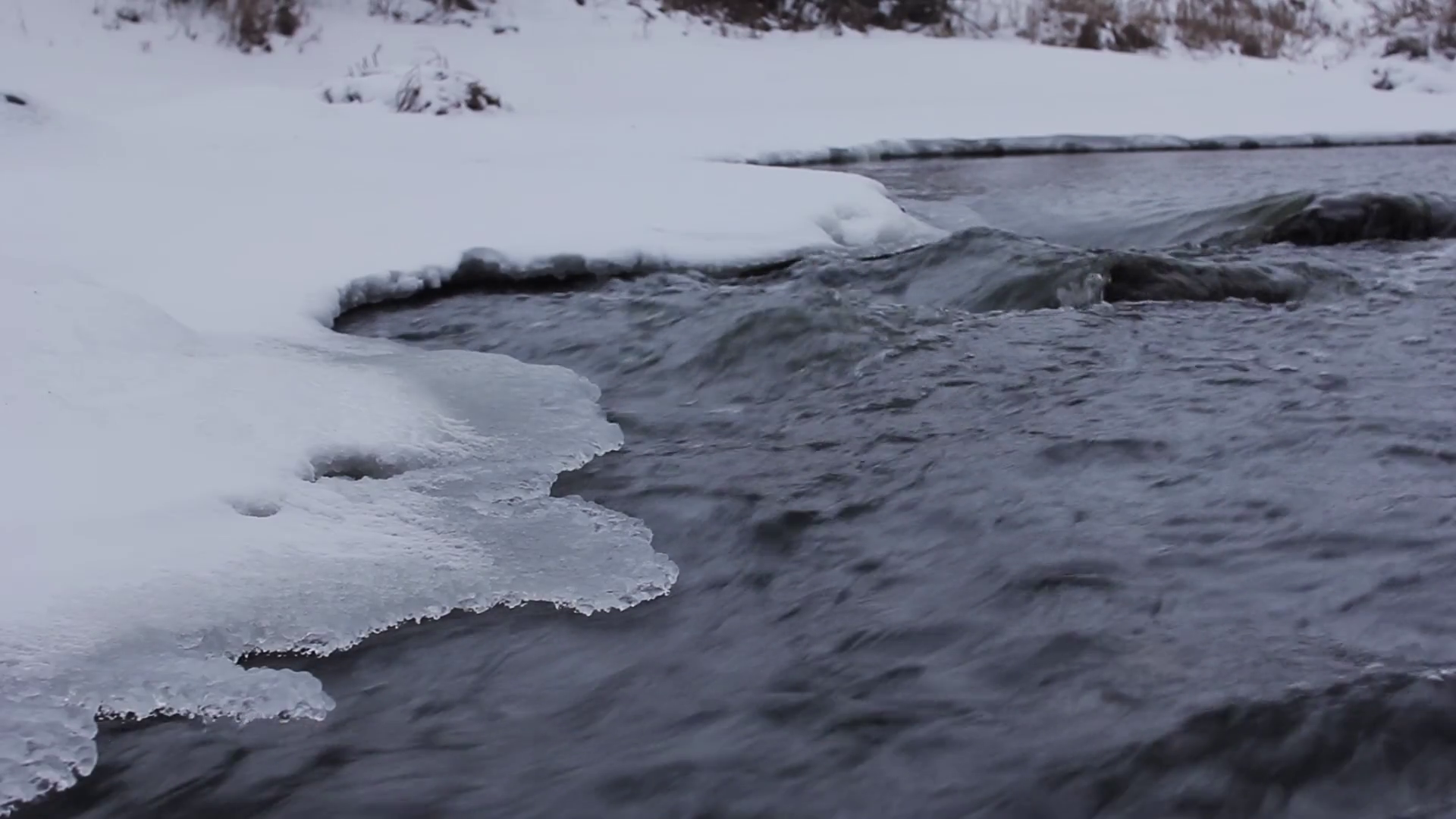 Frozen River In Winter Water Snow Stock Footage SBV-338527143 - Storyblocks