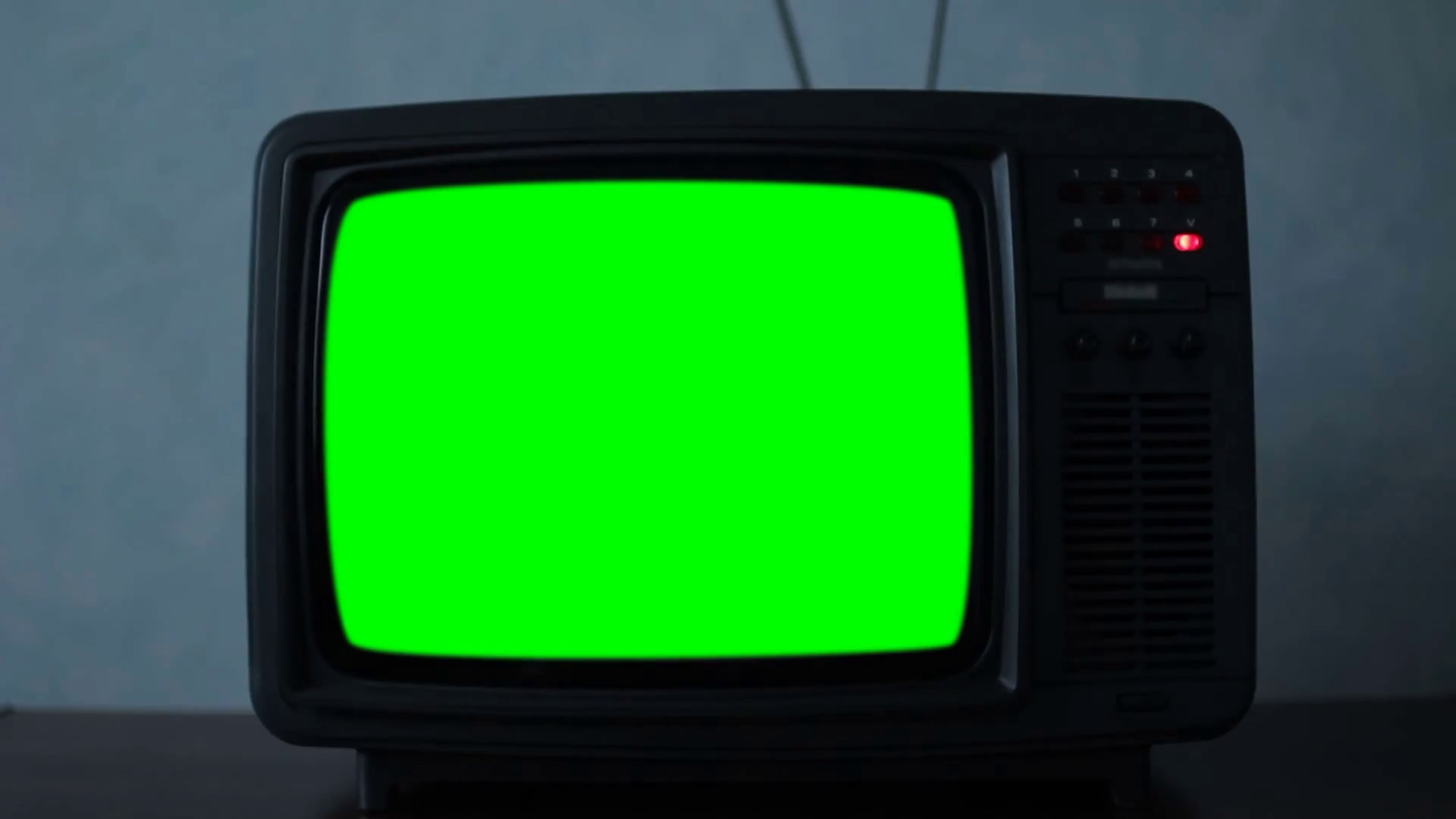 Old 80s Television Green Screen Night Watch Stock Footage SBV-338430743 ...