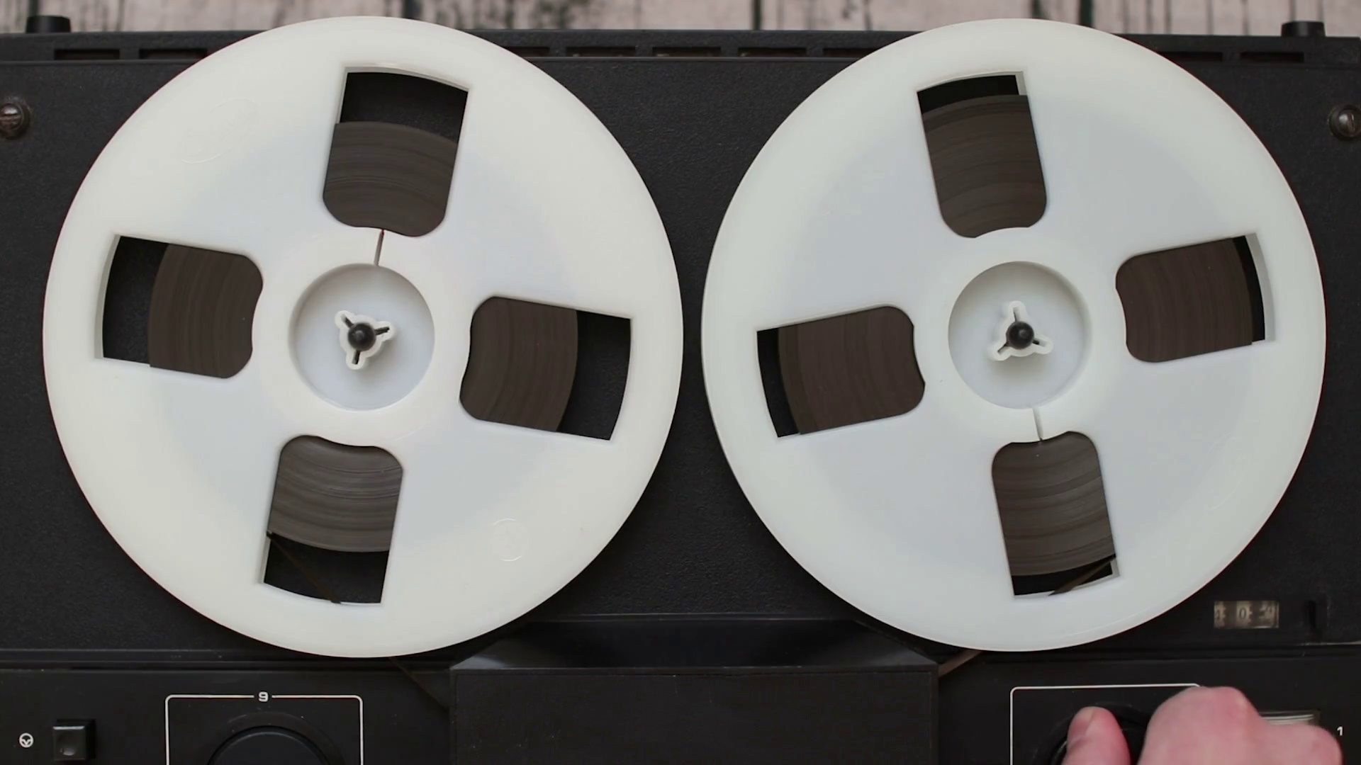 Retro Reel Tape Recorder Rewind Tape Stock Footage SBV-333681104 ...