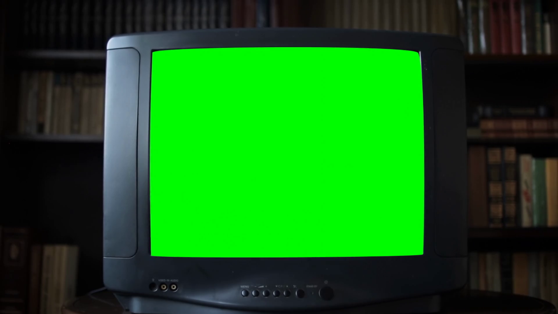 Vintage Analog Television With Green Screen Stock Footage SBV-338919106 ...