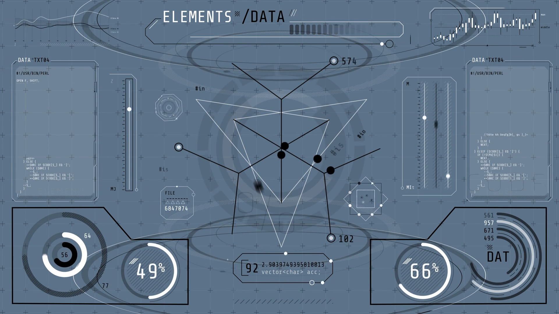 Animation Of High-tech Display With Various Stock Footage SBV-352367875 - Storyblocks