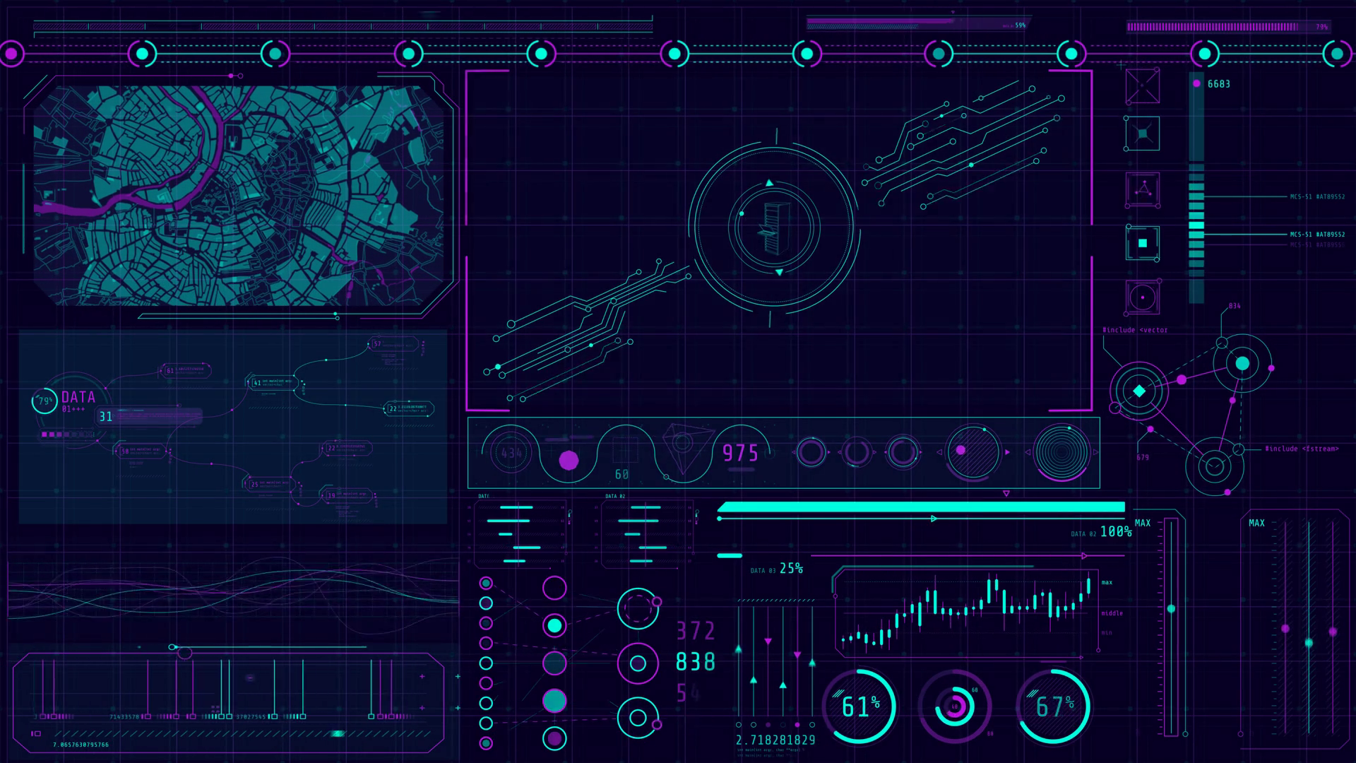 Animated High-tech Interface Data Collection Stock Footage SBV-352153630 - Storyblocks