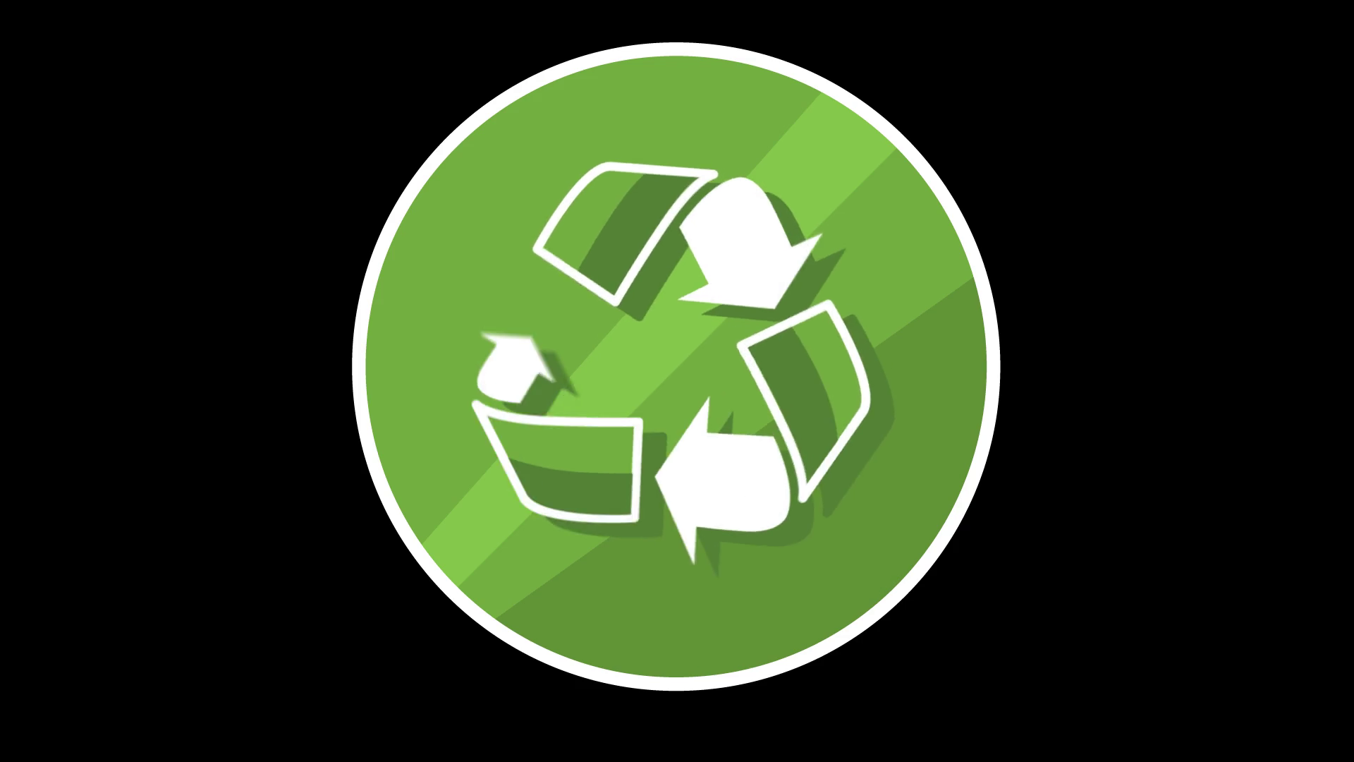 Recycle Flat Icon With Alpha Channel Motion Background - Storyblocks