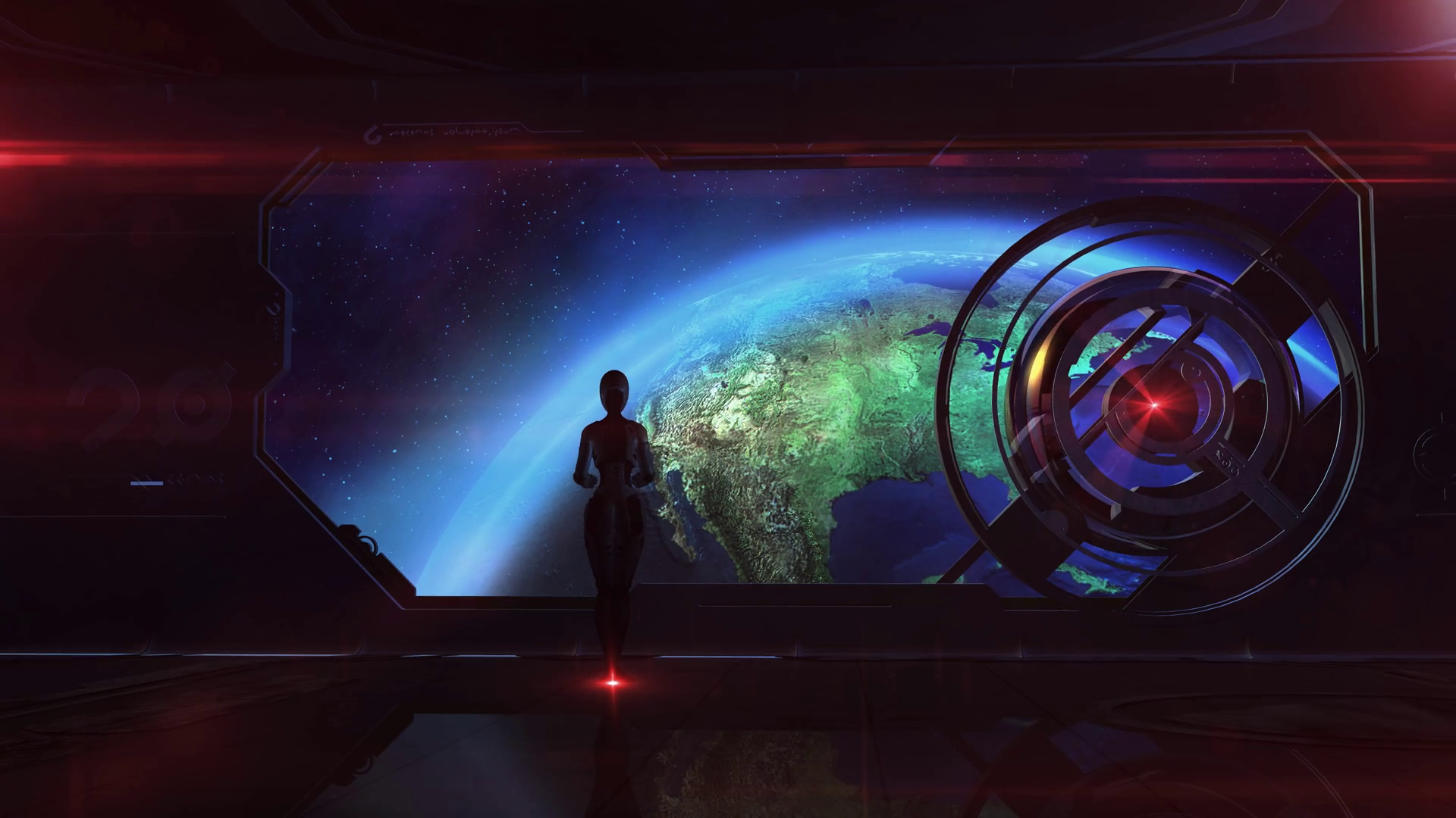 Robot Aboard Spaceship In Earth Orbit 3d Stock Motion Graphics SBV ...