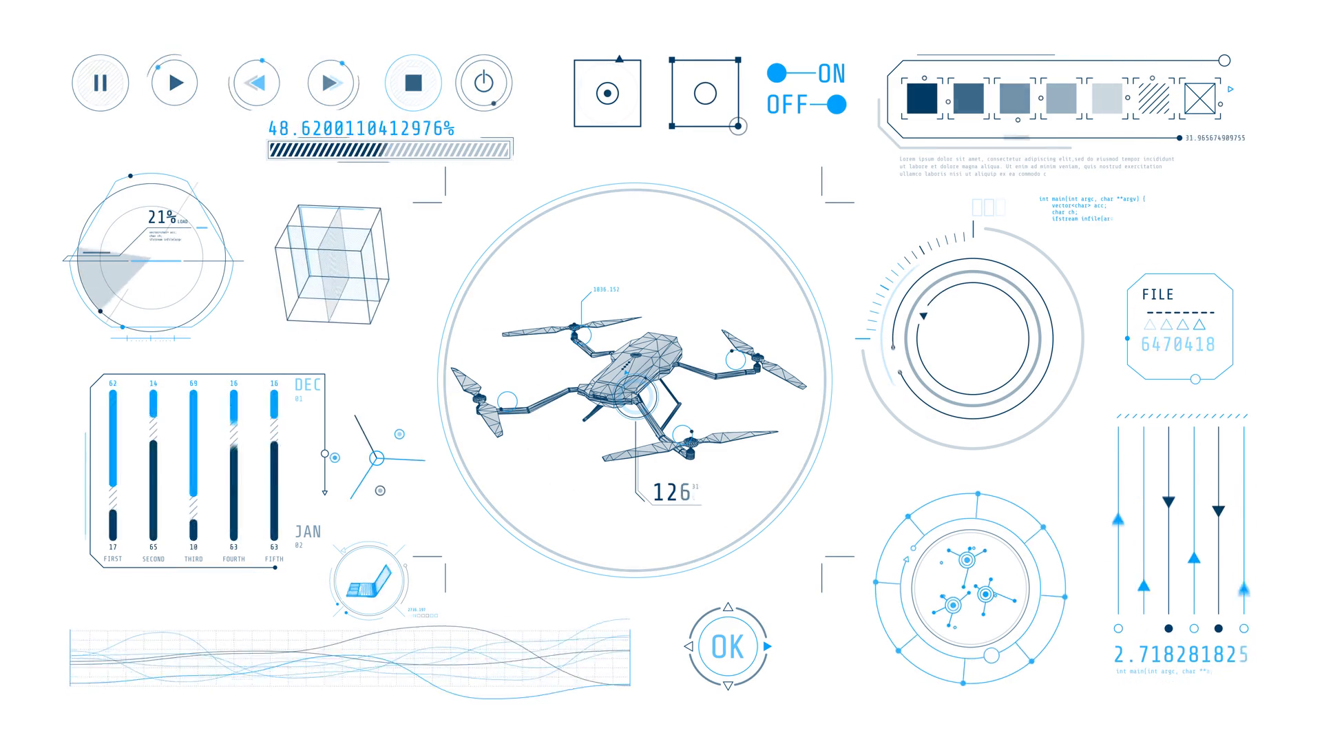 Dynamic Animation On Theme Of Drone Stock Motion Graphics SBV-347422394 ...