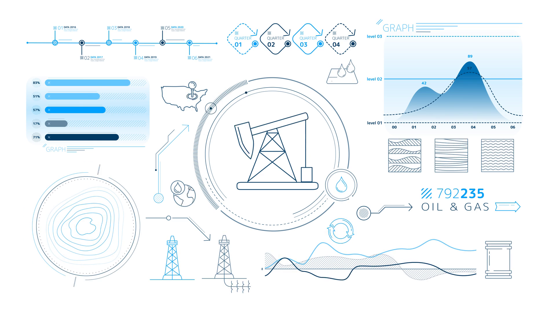 Dynamic Animation On Theme Of Oil Production Stock Footage SBV ...