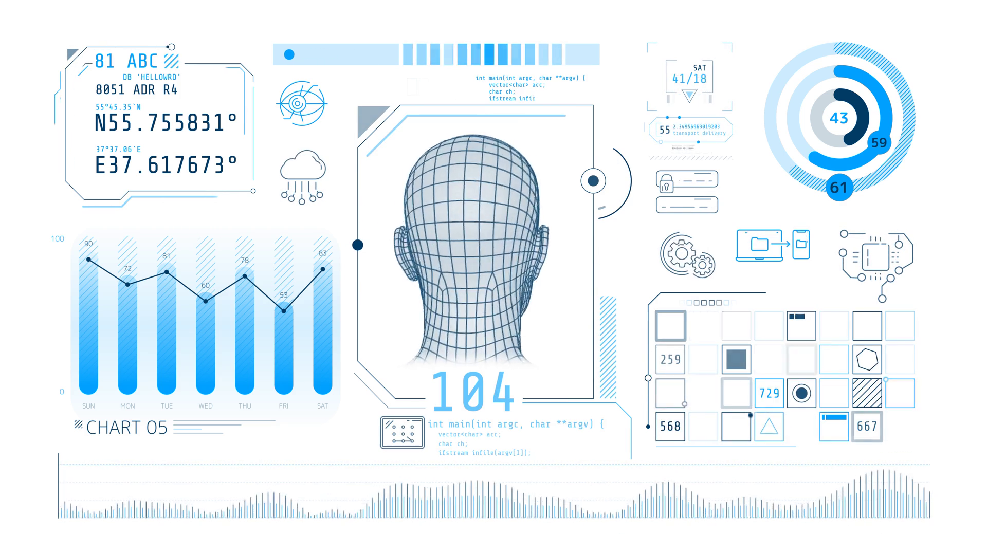 Dynamic Animation On Theme Of Cloud Stock Footage SBV-347468514 ...