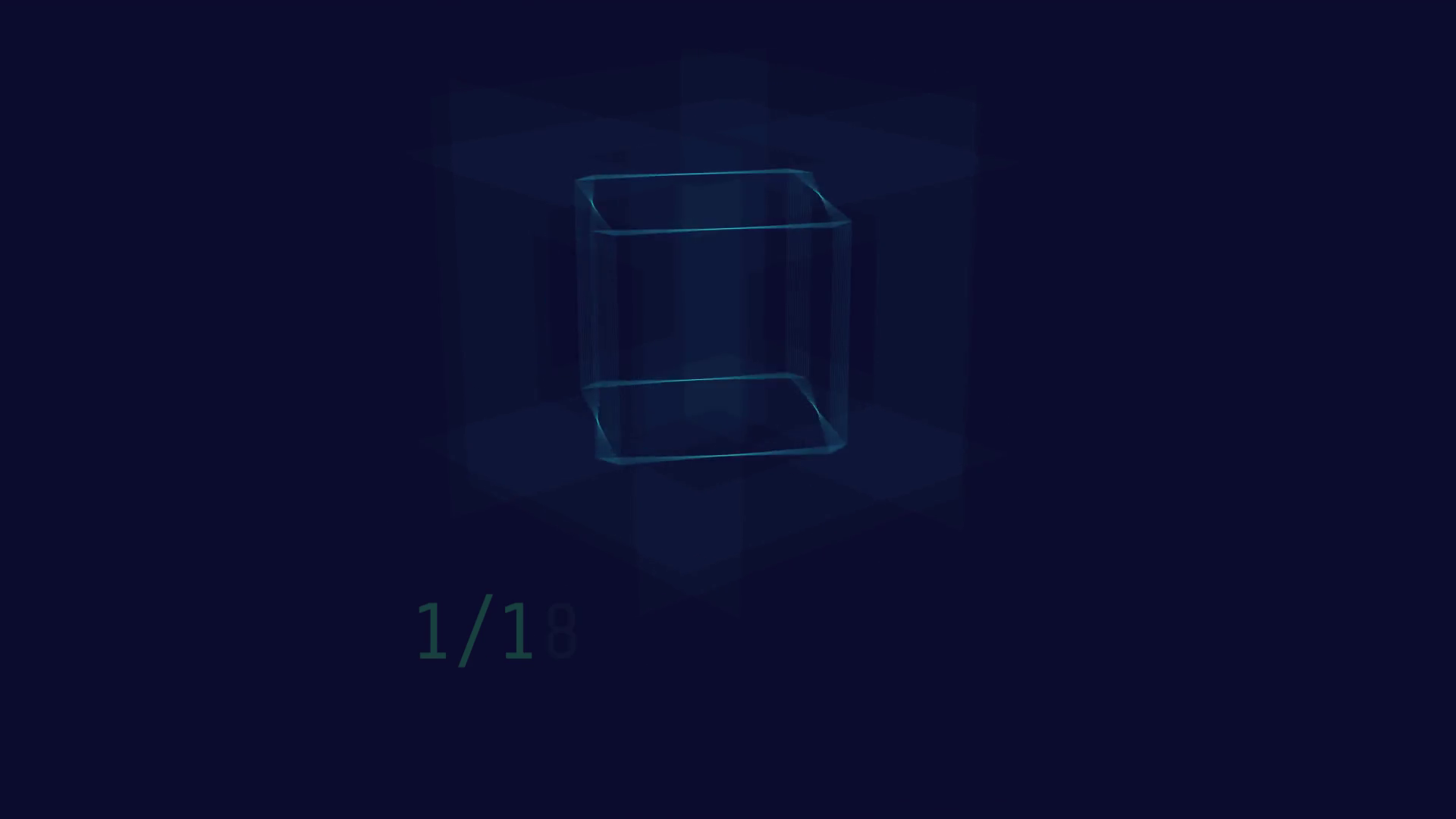 Looped Animation Of Wireframe Cube Hud Stock Footage SBV-348411446 ...