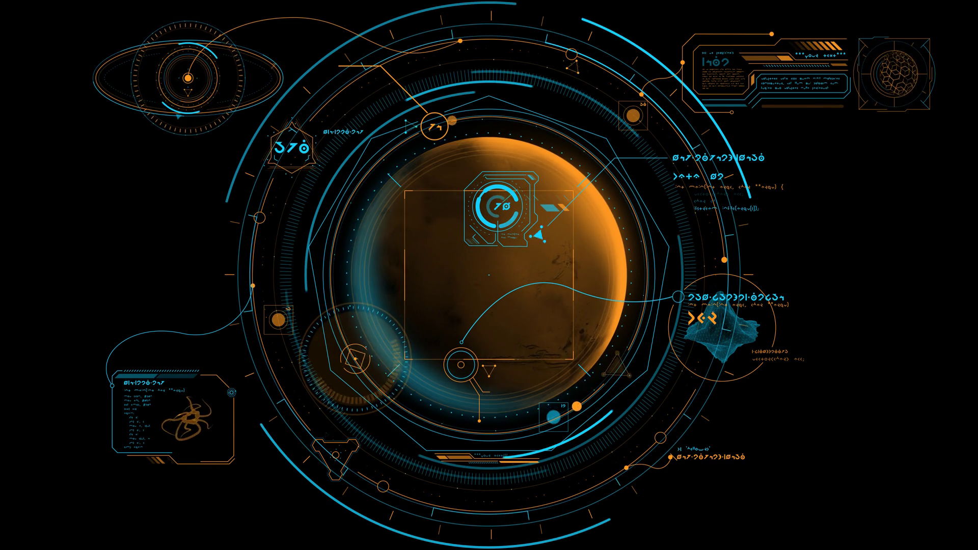 Infographic Interface Of Aliens Exploring Stock Footage SBV-348406638 ...