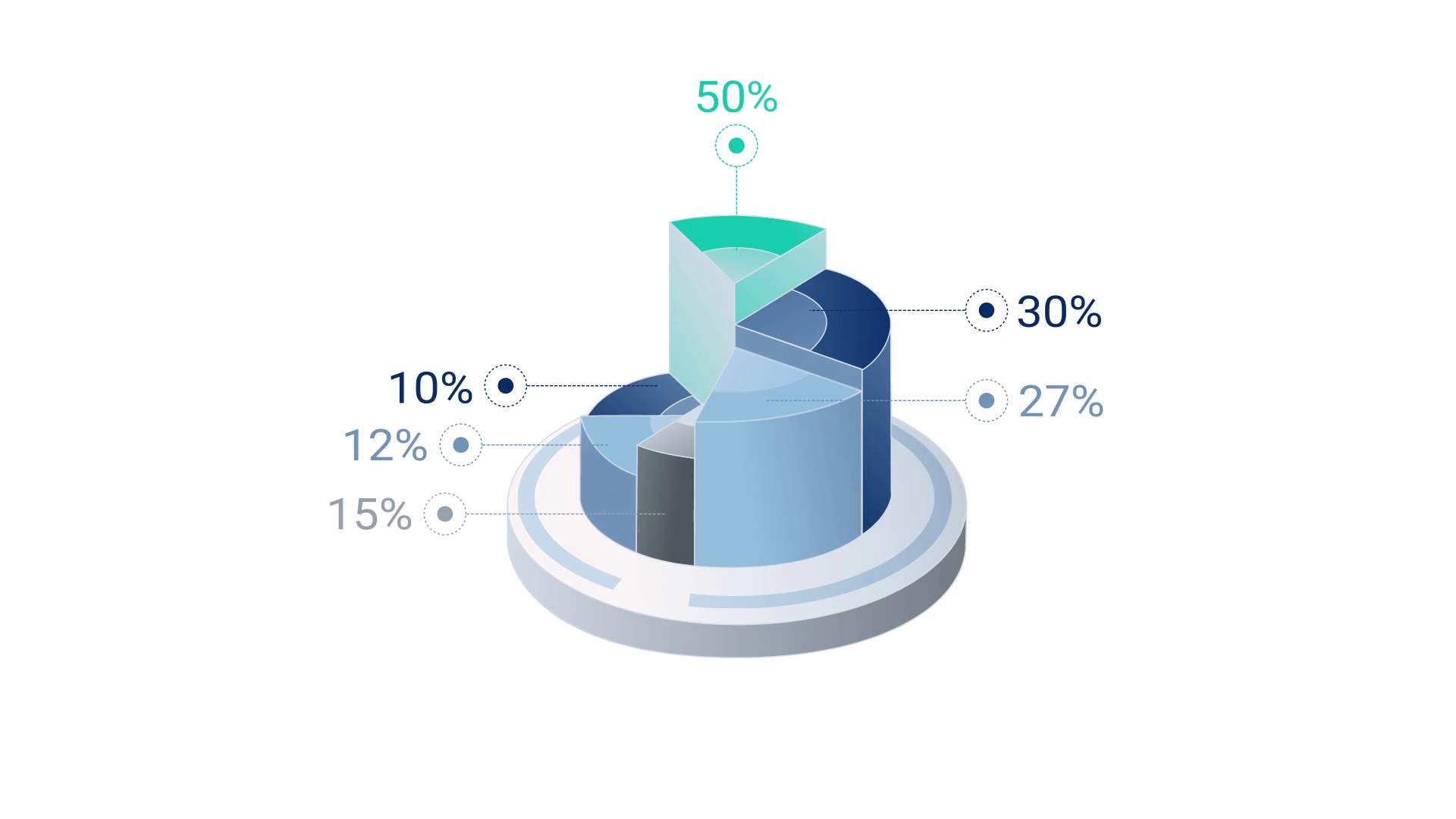 3D Infographic Element with Alpha Channel. Version with numbers Motion ...