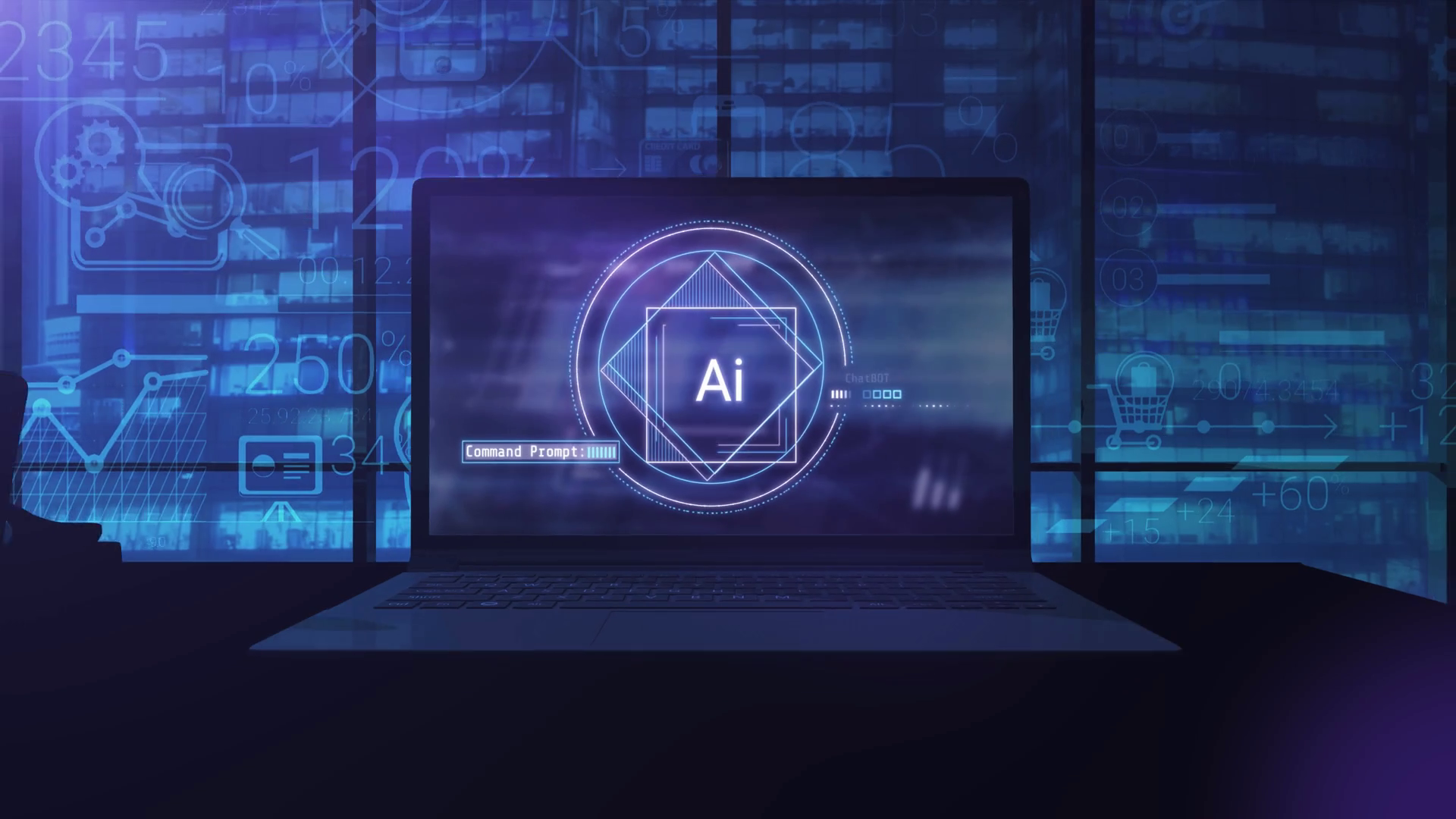 Artificial Intelligence On Laptop In Office Stock Footage SBV-348422583 ...