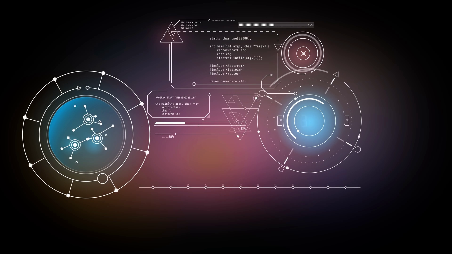 Virtual Projection Of Abstract Infographics Stock Footage SBV-348481595 ...