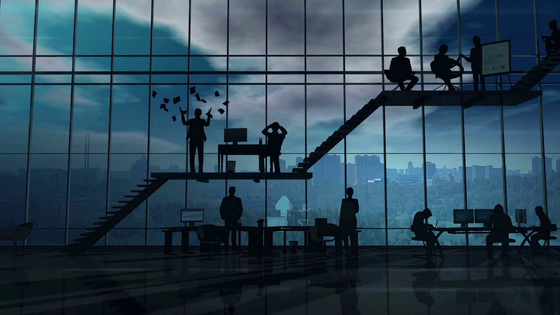 Startup Growth Infographics On Office Stock Motion Graphics SBV ...