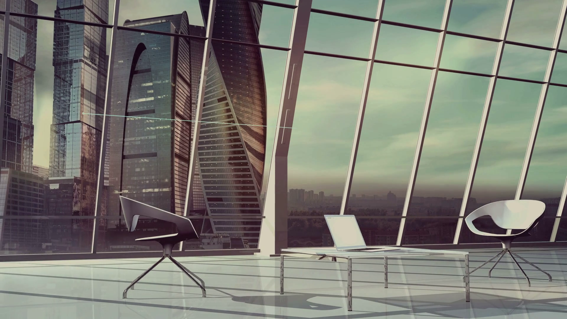 Animated color infographic in the spacious office. Motion Background 00 ...