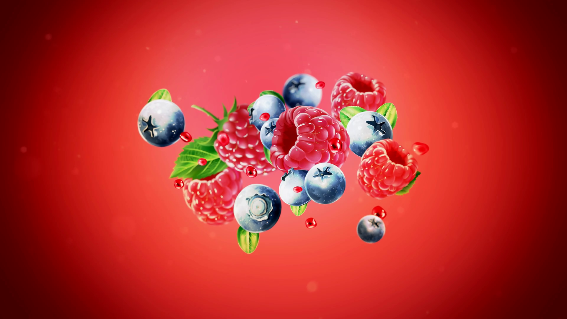 Animation Of Flying Berries In Slow Motion Stock Motion Graphics SBV ...