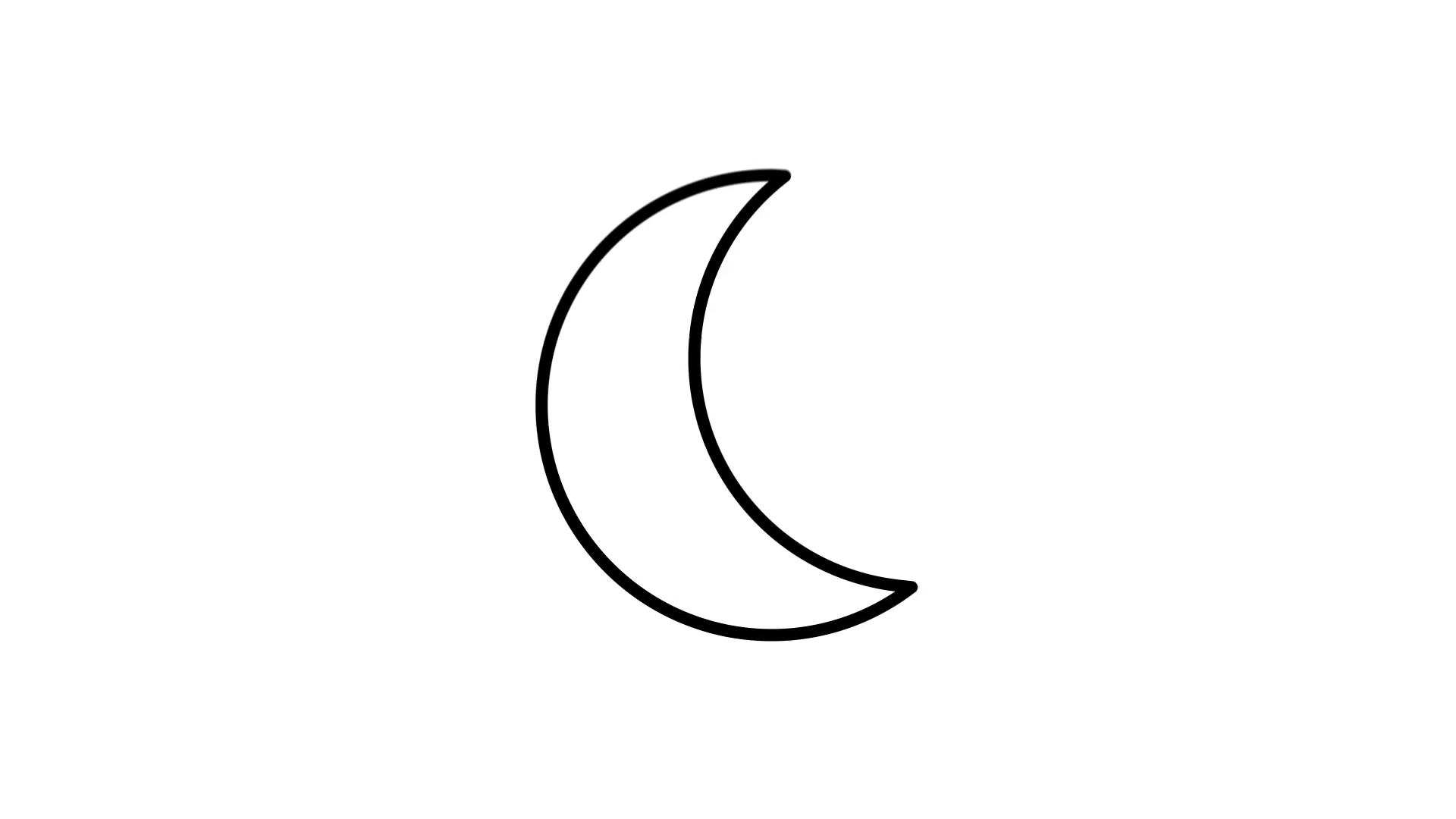 Crescent Moon Line Icon On Alpha Channel Stock Footage SBV-338965405 ...