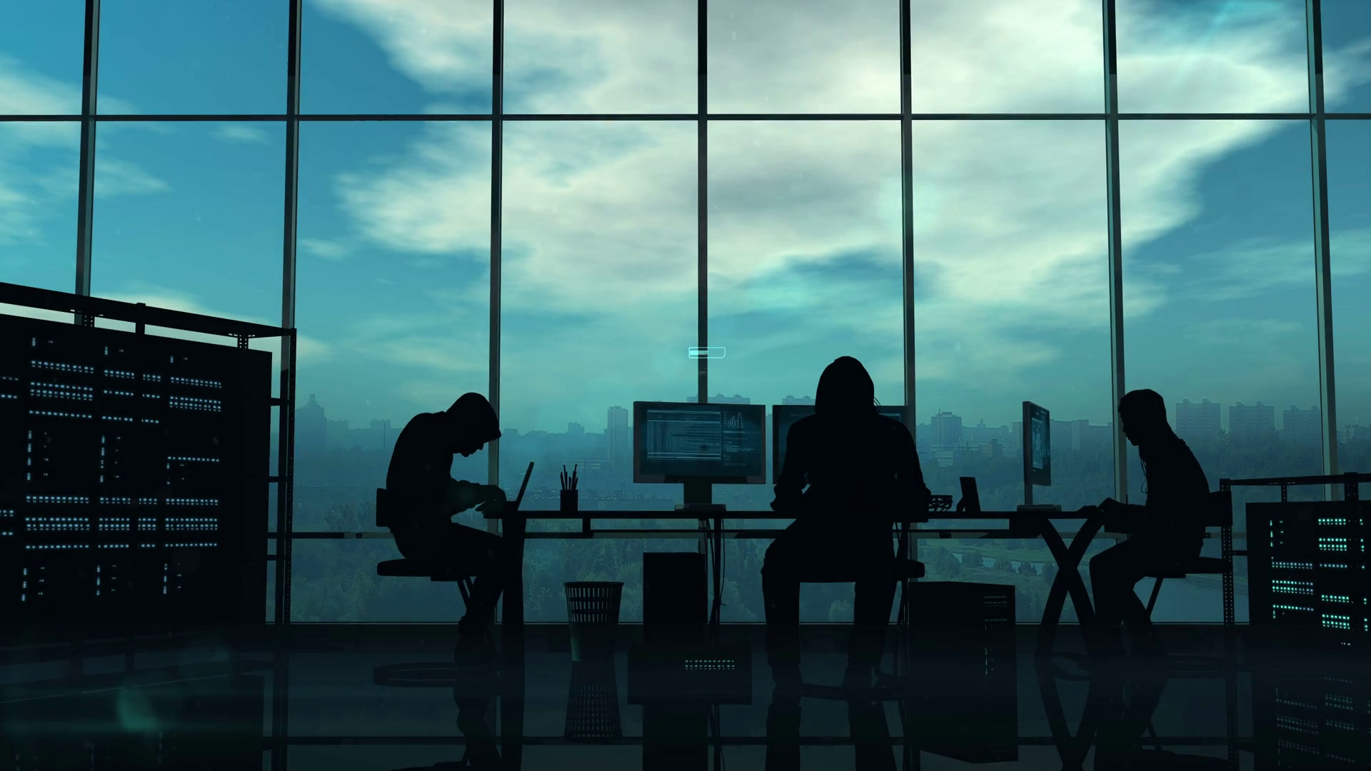 Hackers At Work On Blue Background Stock Motion Graphics SBV-318925592 ...