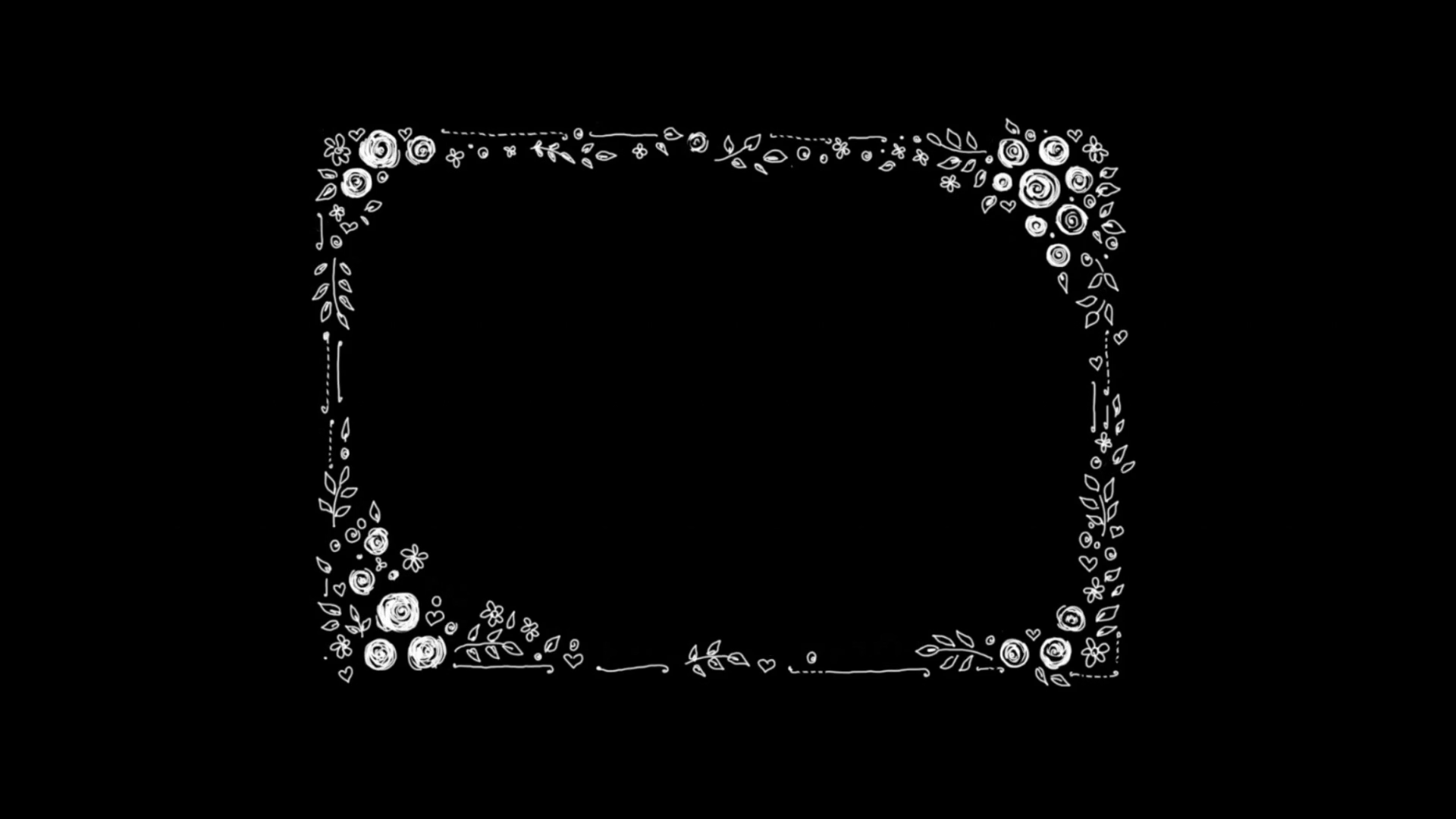 Hand-made Floral Frames On Alpha Channel Motion Background - Storyblocks