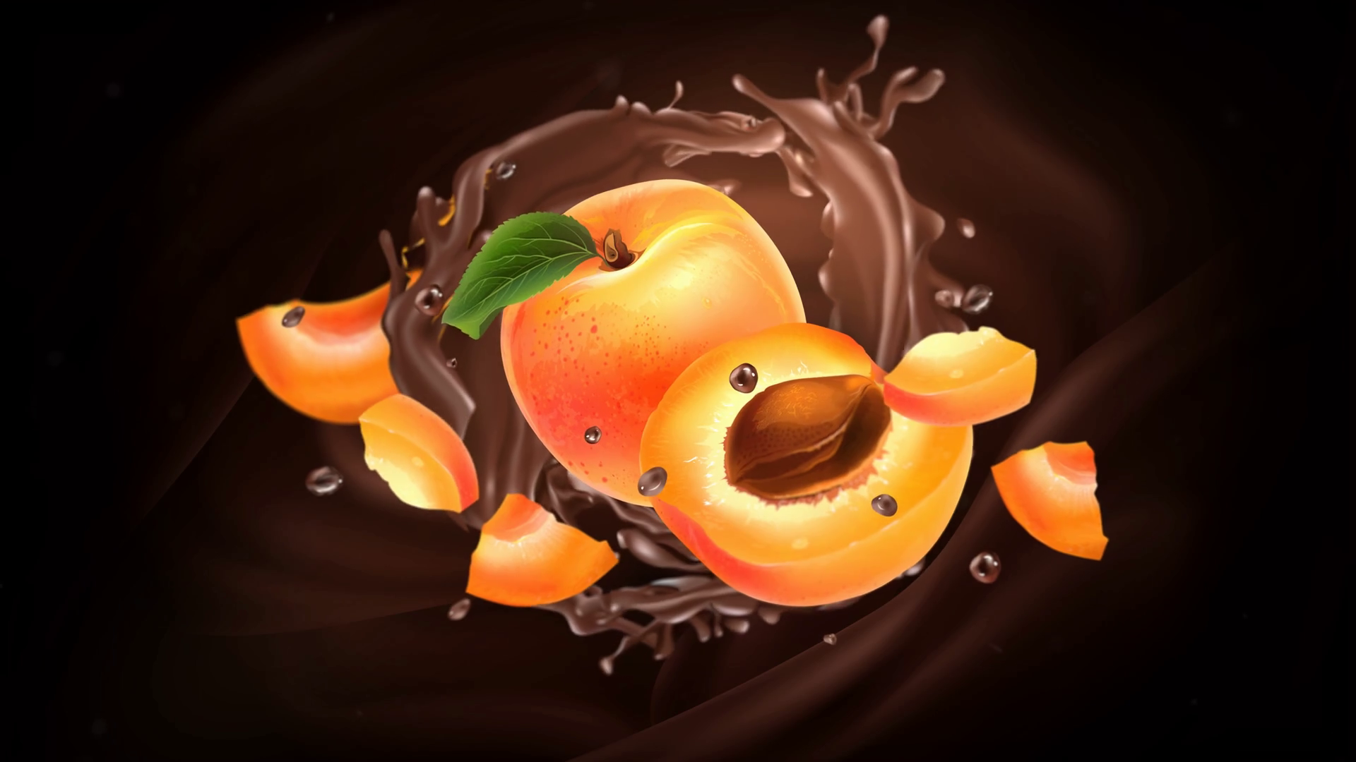 Juicy Animation Of Dark Chocolate Covered Stock Footage SBV-338780535 ...