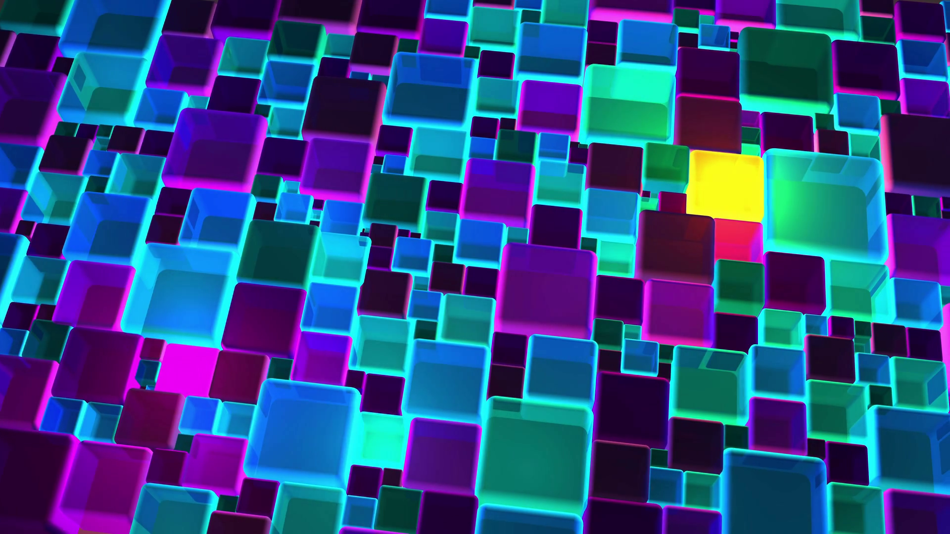 Neon Colorful Lights Cubes Background In 4k Stock Motion Graphics SBV ...