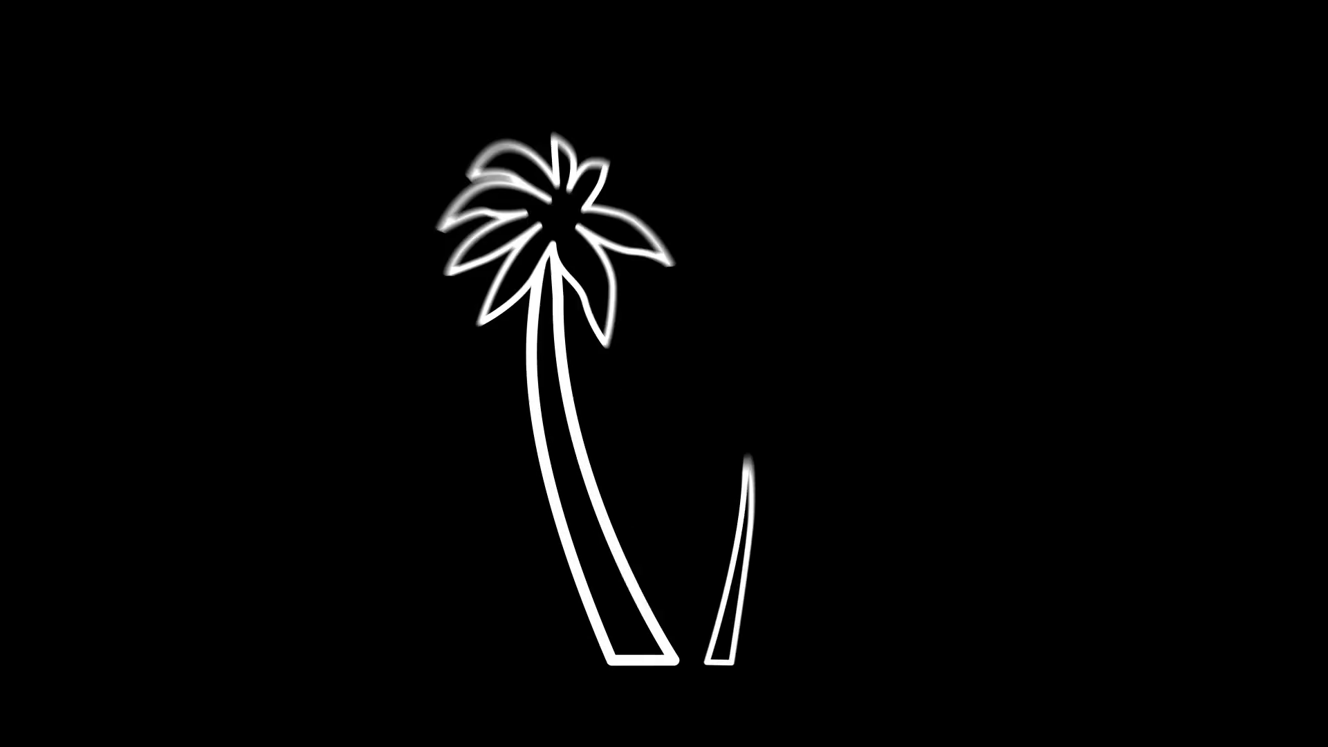 Palm Line Icon On Alpha Channel Stock Footage SBV-333184479 - Storyblocks