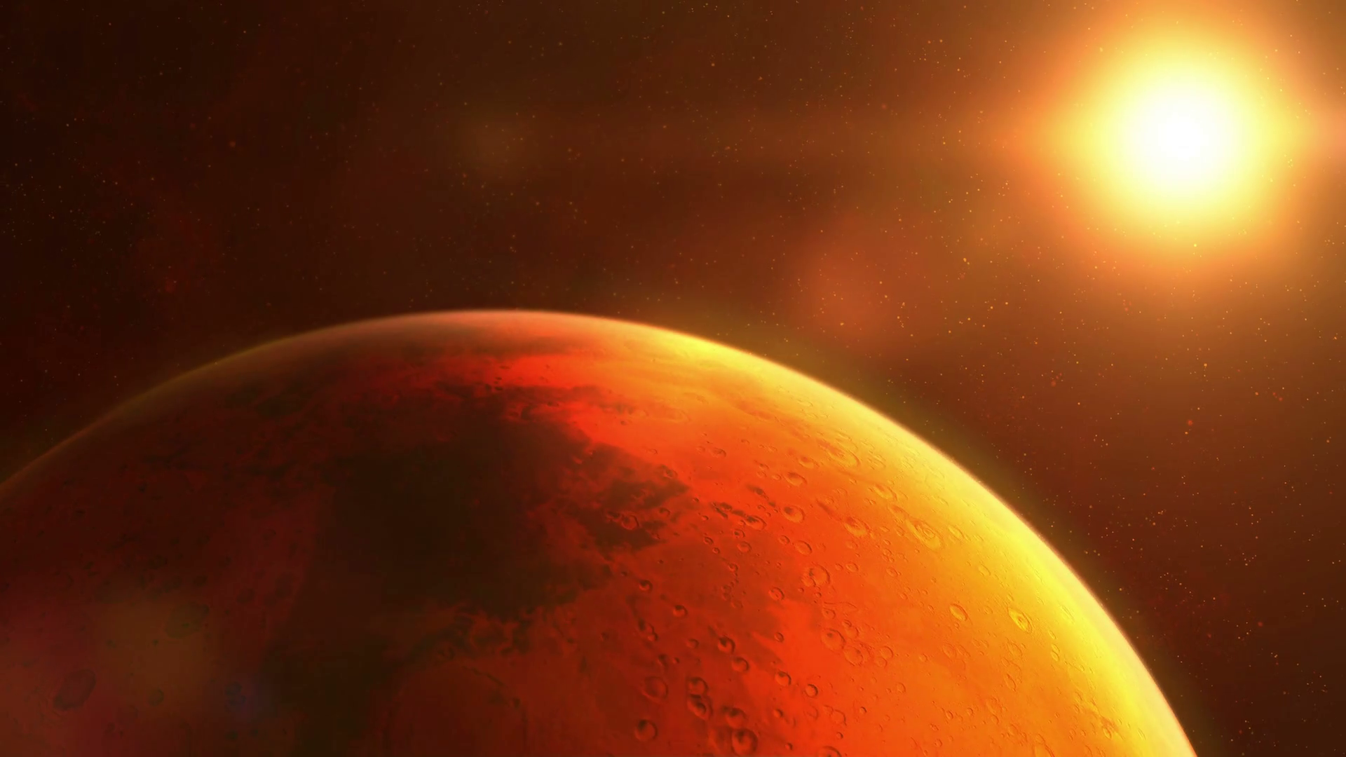 The Planet Mars Is Brightly Lit Sun Stock Motion Graphics SBV-338172929 ...