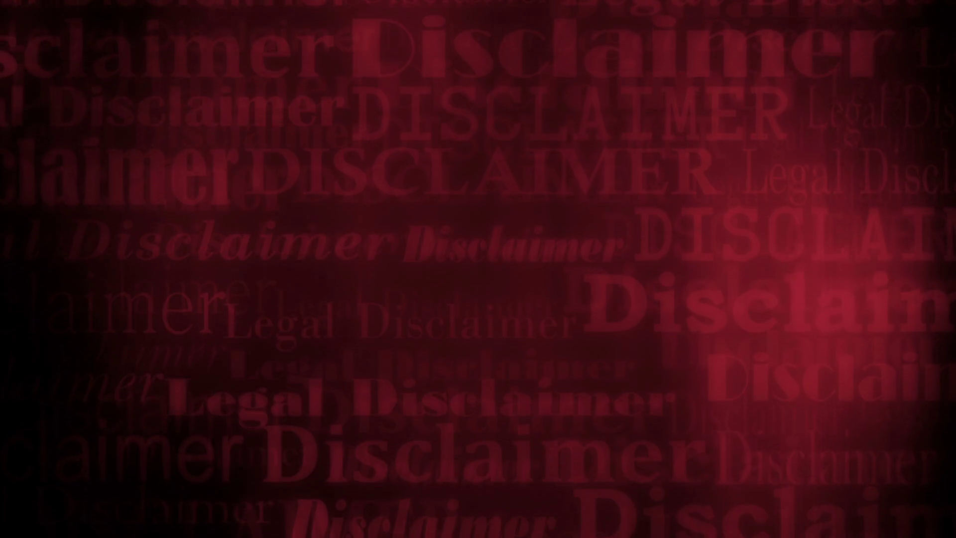 Legal Disclaimer Loop In Red Animated Stock Motion Graphics SBV ...