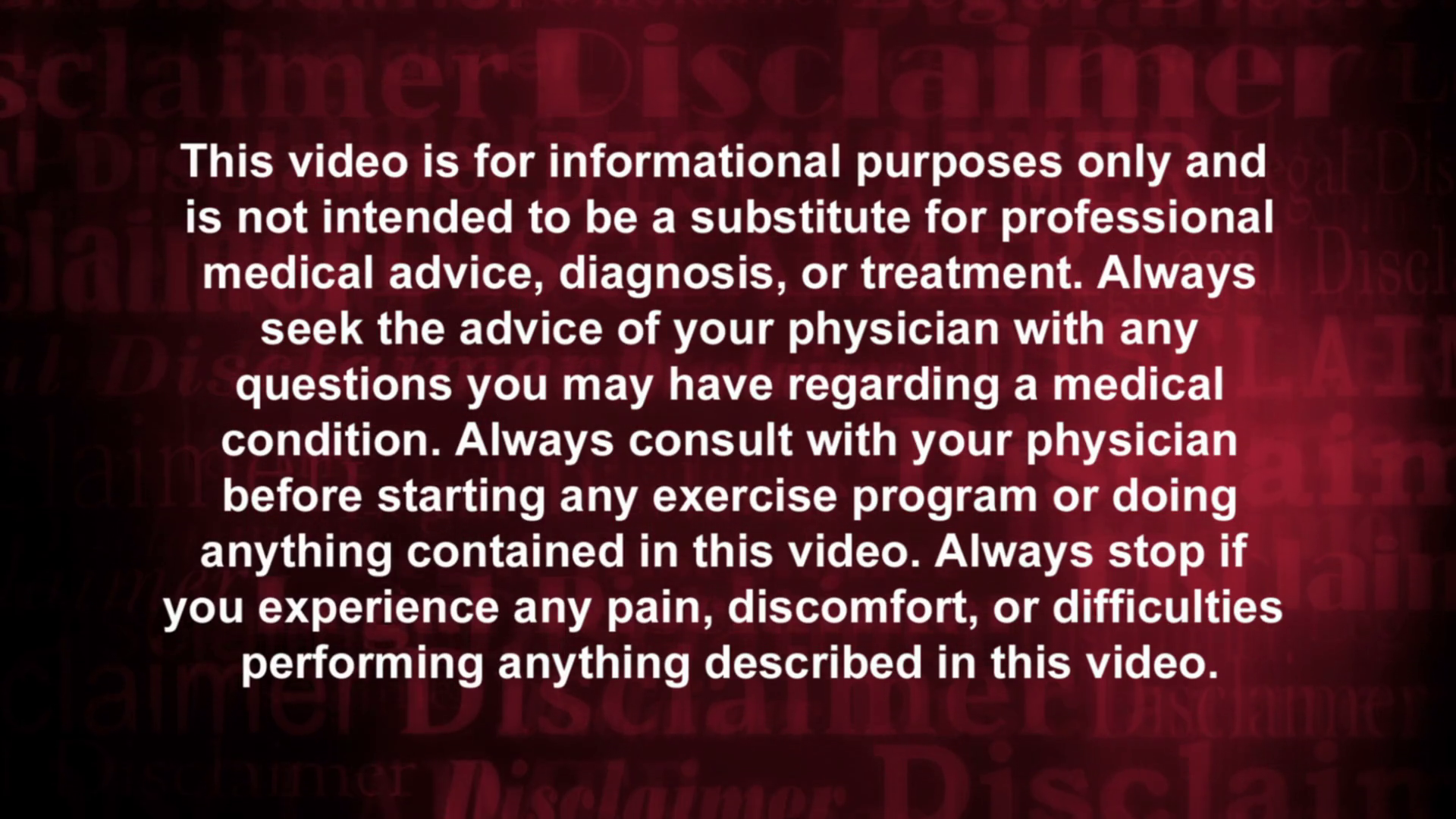 Legal Disclaimer Medical Advice Looping Red Stock Motion Graphics SBV ...