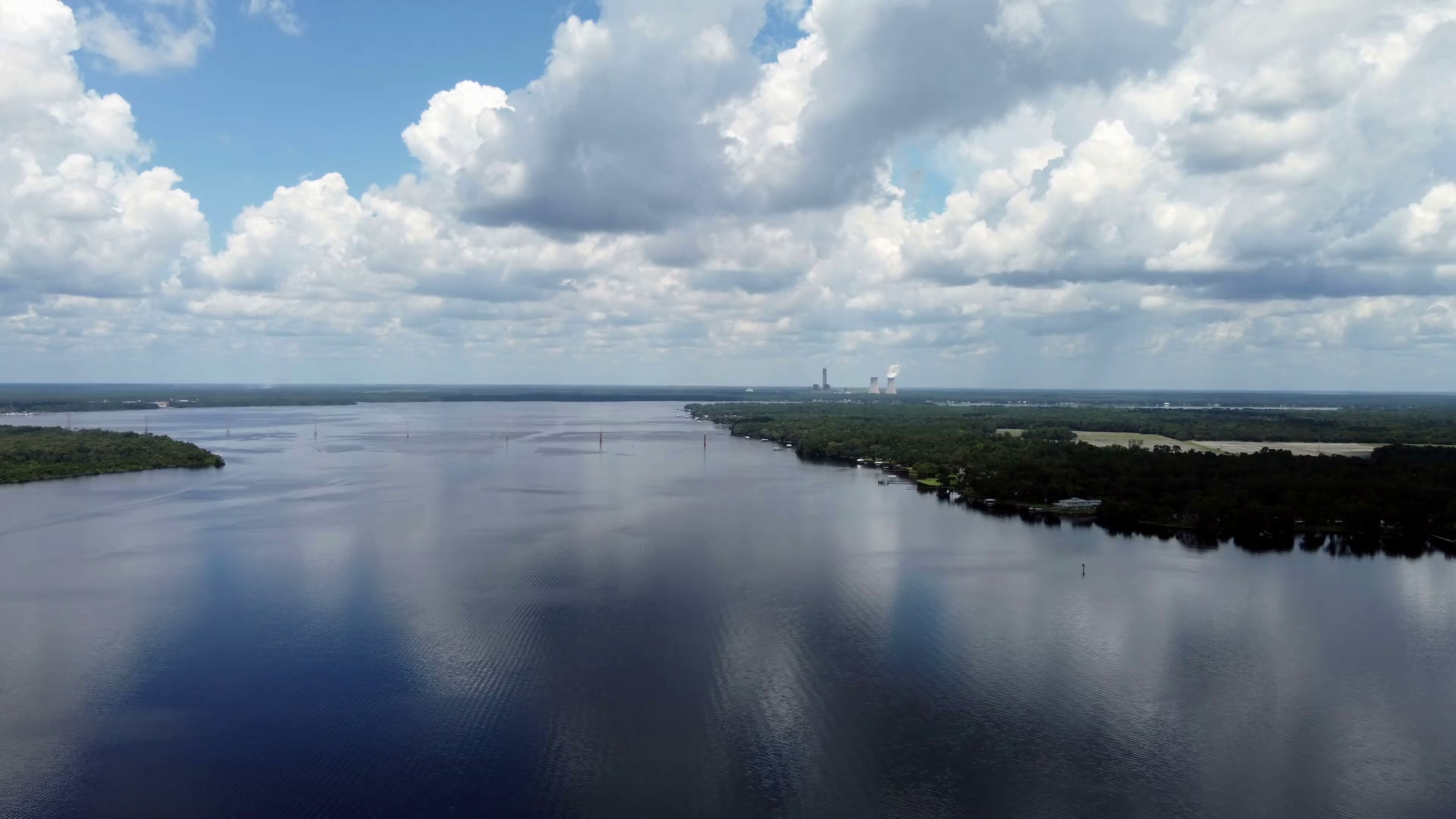Palatka Florida Drone Shot Looking Out Over Stock Footage SBV-347792109 ...