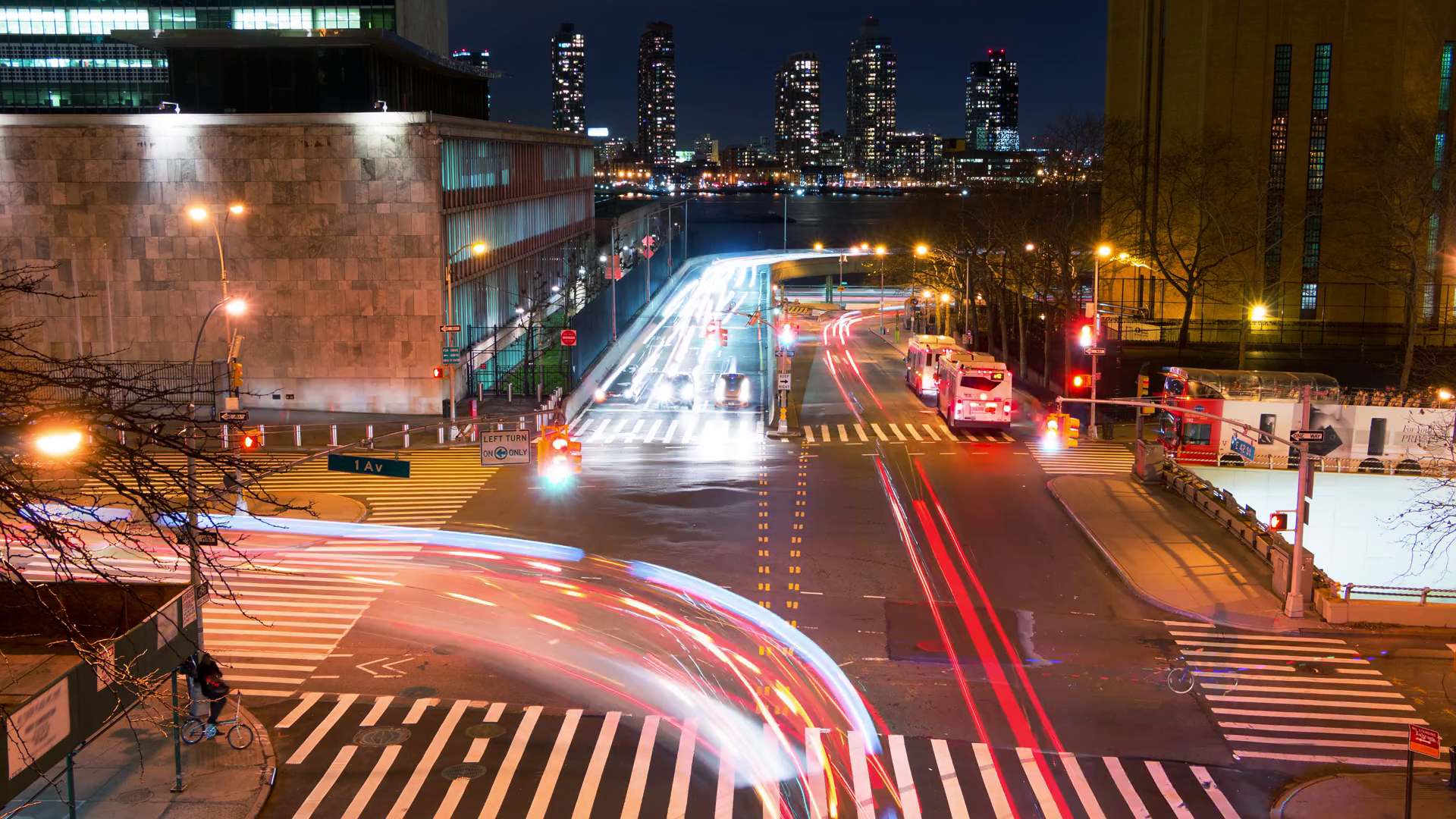 Traffic Intersection At Night Time Lapse 4k Stock Footage SBV-304950901 ...