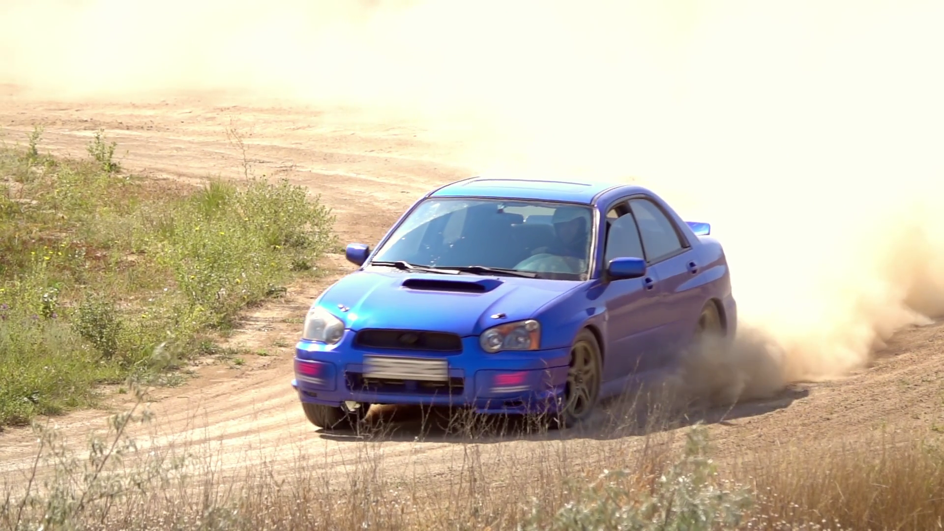 Blue Car Drives an Extreme Turn. Slow Motion Stock Video Footage ...