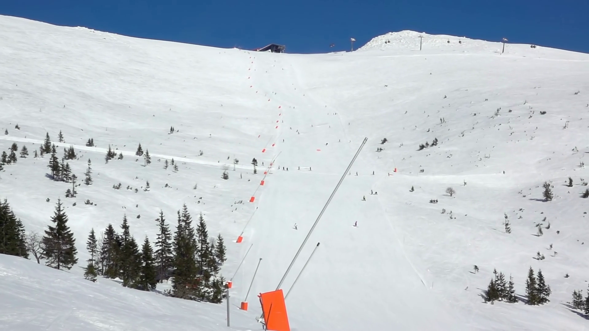 Panorama Of Ski Slope With Snow Guns Stock Footage SBV-348851962 ...