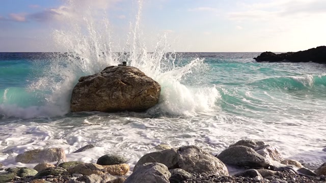 Beating On The Rocks Stock Footage: Royalty-Free Video Clips - Storyblocks