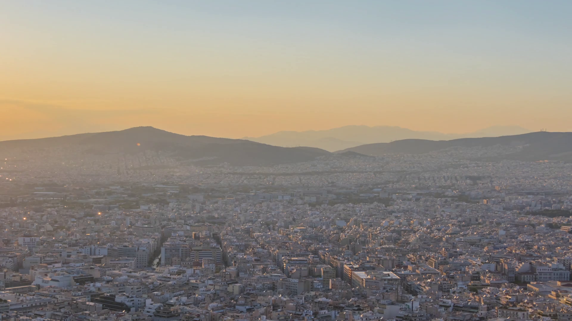 Sunset Over Athens Time Lapse Stock Footage SBV-338054211 - Storyblocks