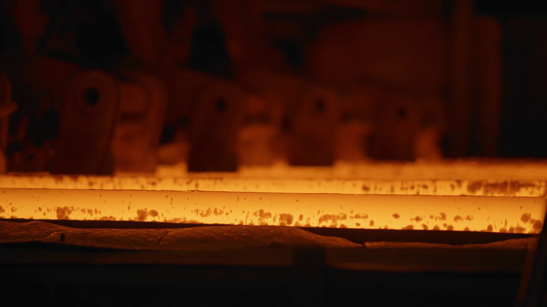 The Metal Is Red-hot In Molds Traveling Stock Footage SBV-346662123 ...
