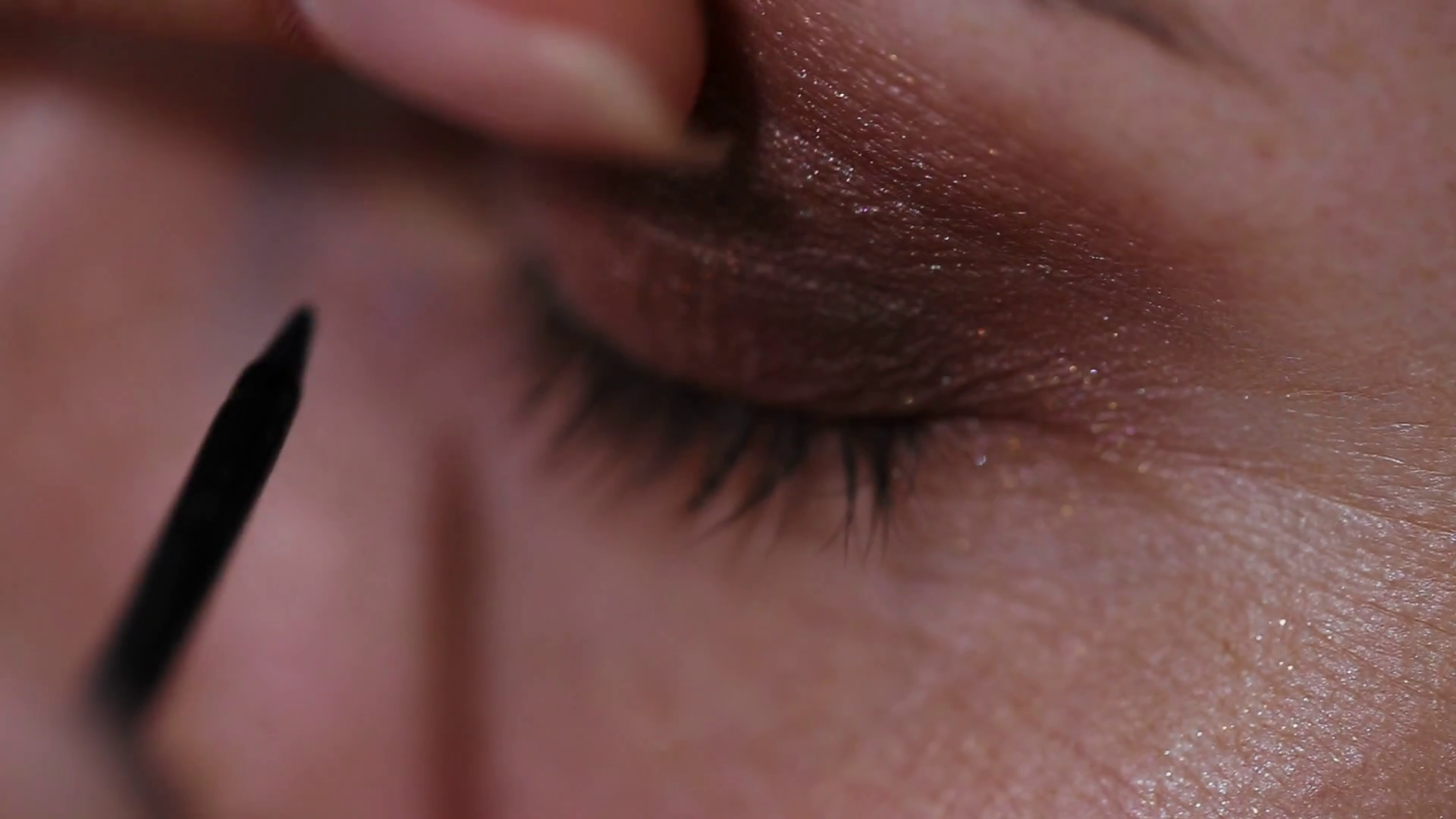 Eye Makeup Contour Shadow Contour Close Up Stock Footage SBV-329773492 ...