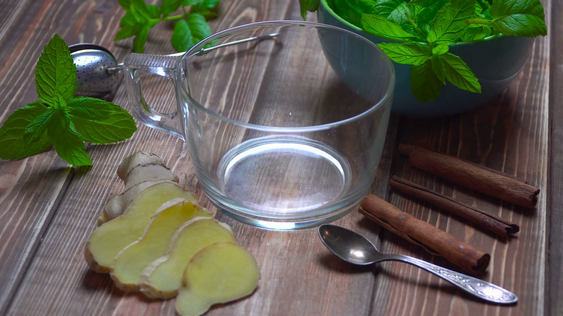 Ginger Tea Tea With Mint Stock Footage SBV-315840595 - Storyblocks