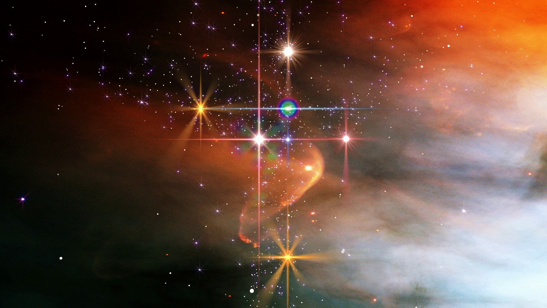 The Heavens 0307: Starlight forms The Cross in the heavens (Loop ...