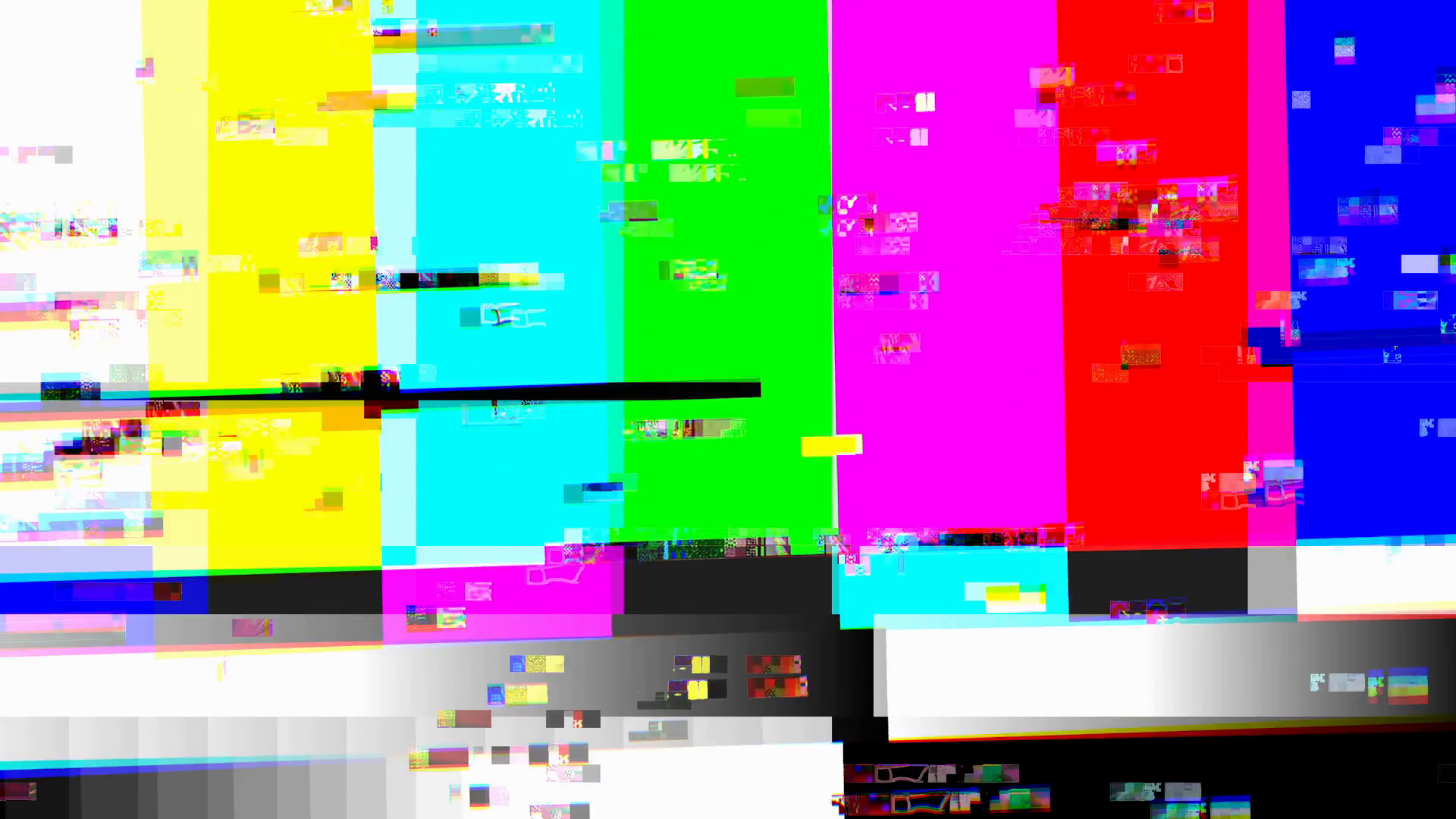 TV color bars with a digital malfunction (Loop). Motion Background ...