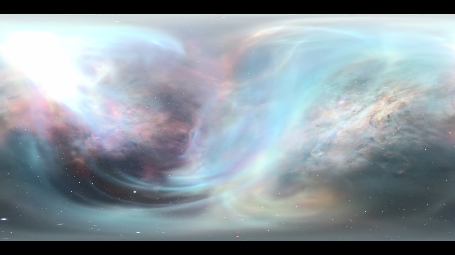 360 VR Space 3030: Virtual reality video flying through nebula and star fields in space (Loop ...