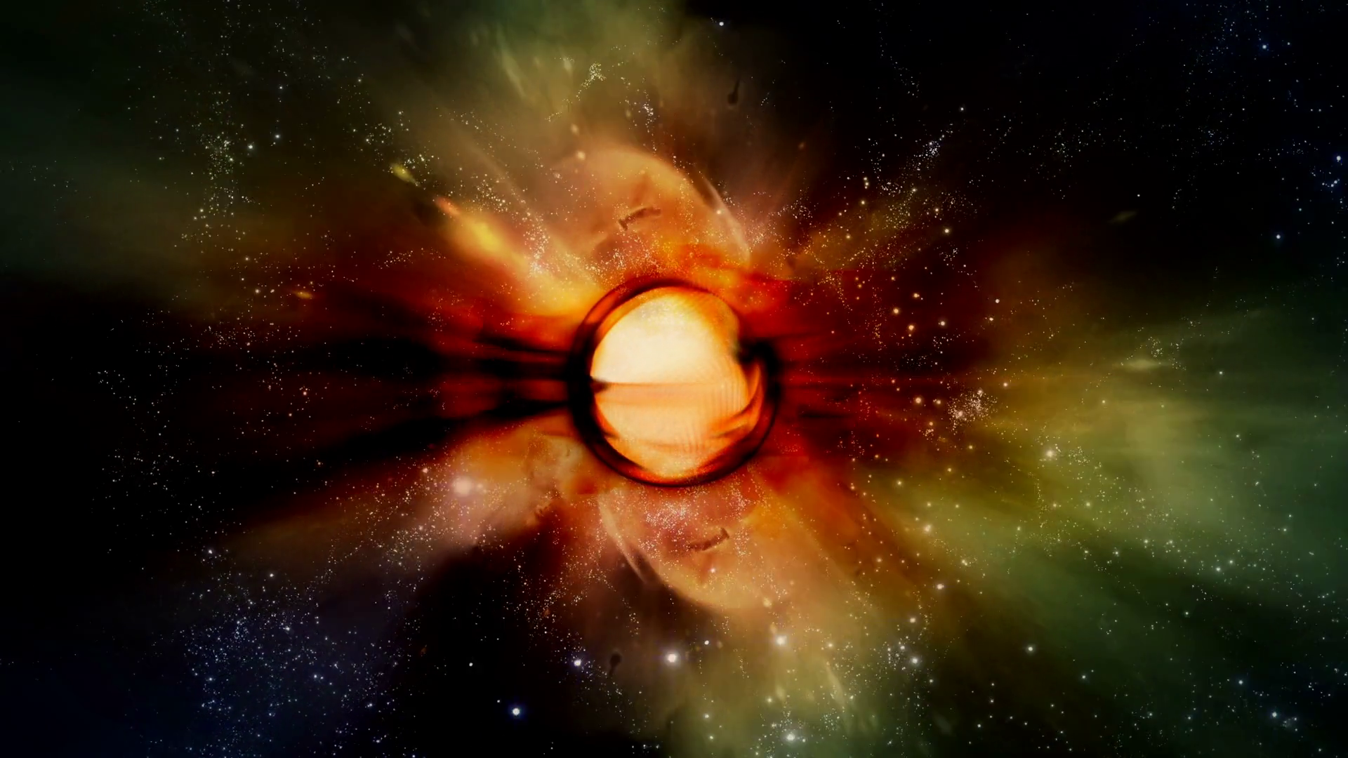 Traveling through star fields and galaxies in deep space (Loop). Motion ...