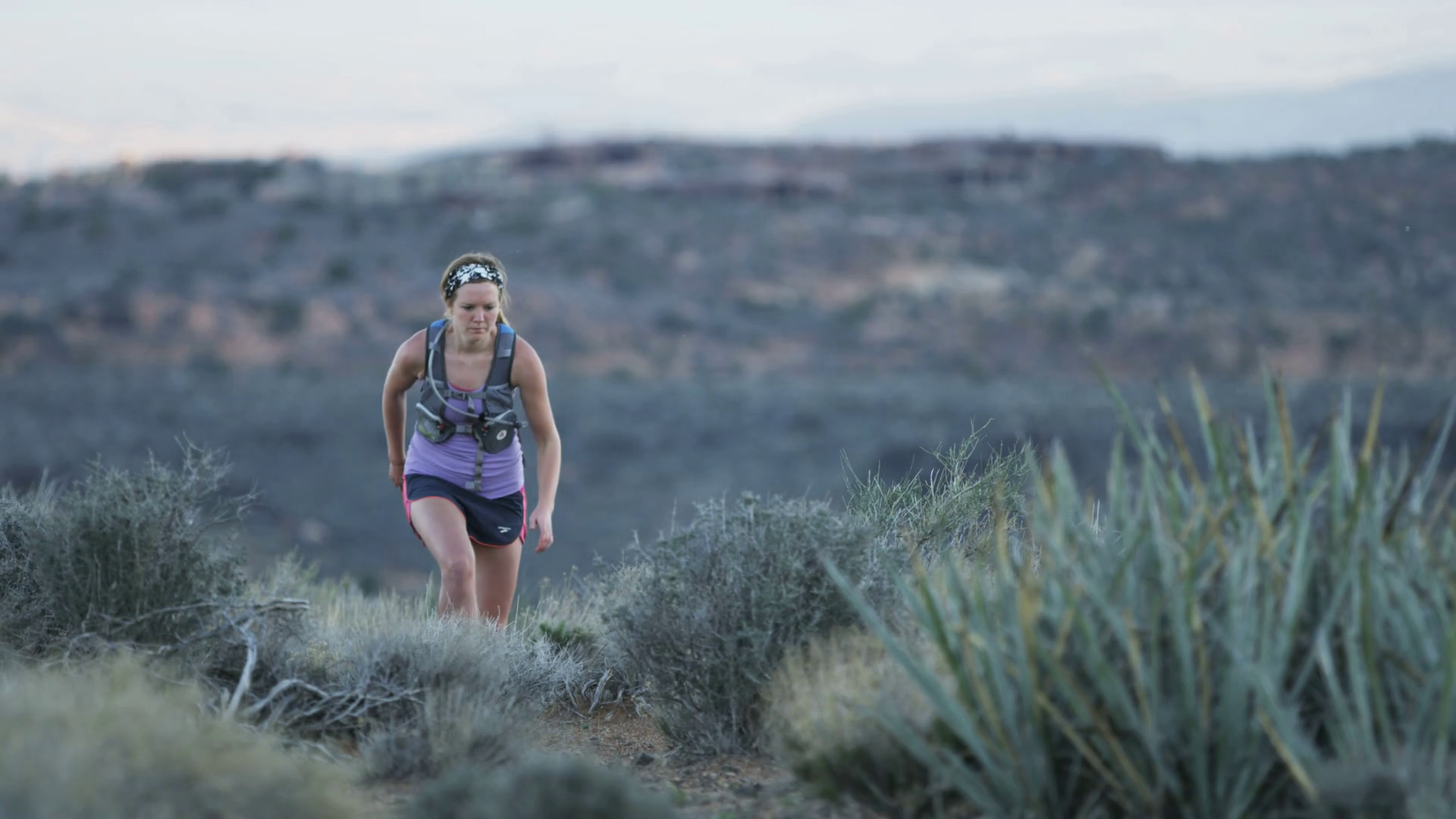 Slow Motion Of Girl Trail Running In Desert Stock Footage SBV-301236995 ...